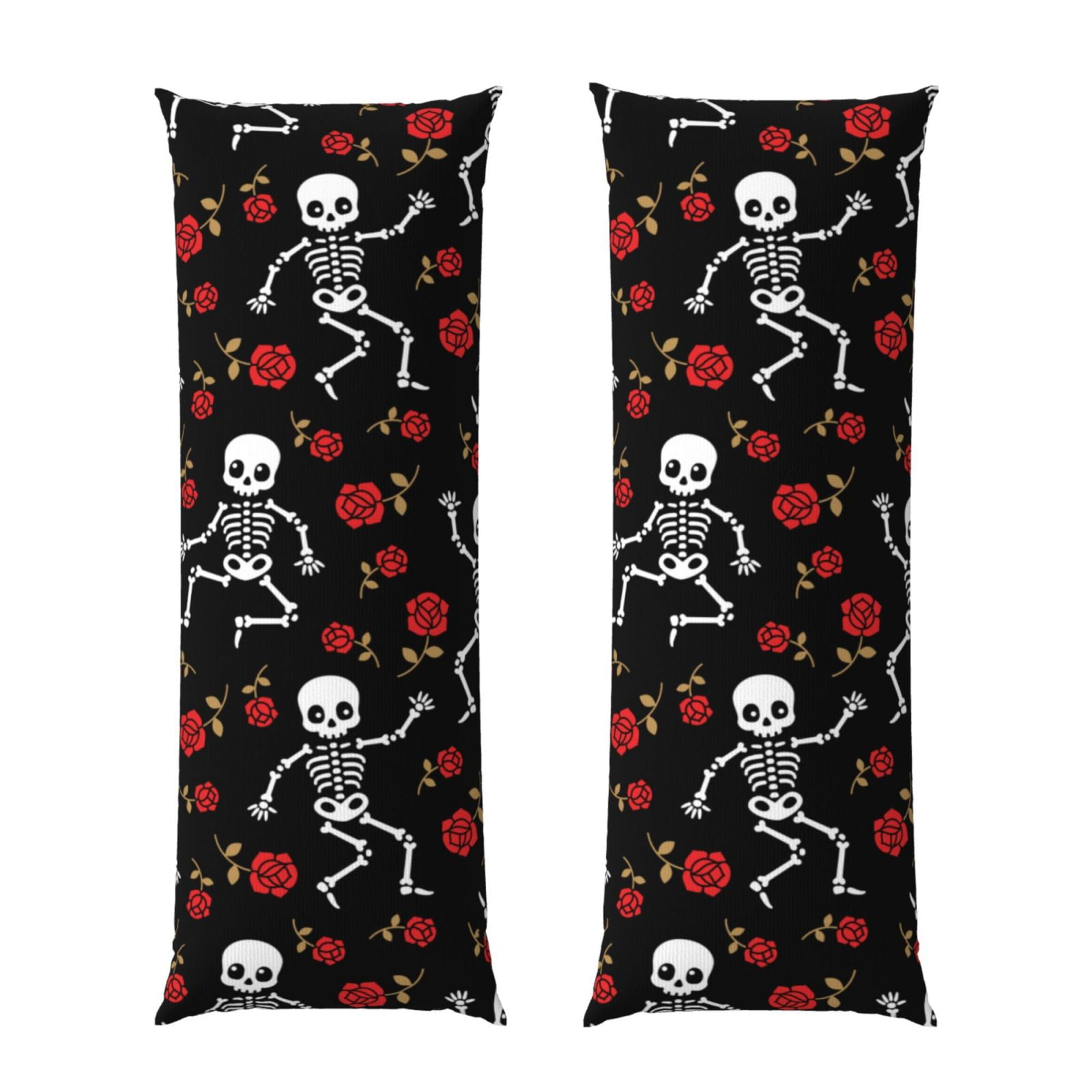 Naloa Skeleton with Roses Super Soft 20x60 Body Pillow Case,Long Side ...