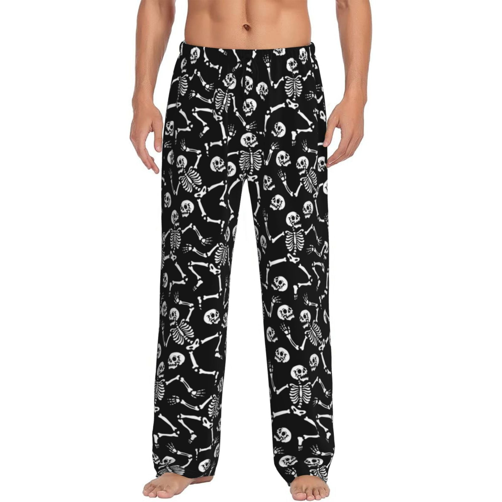 Naloa Skeletons Dancing Pajama Pants Men, PJ Bottoms, Sleep & Lounge Pants-Medium - Walmart.com