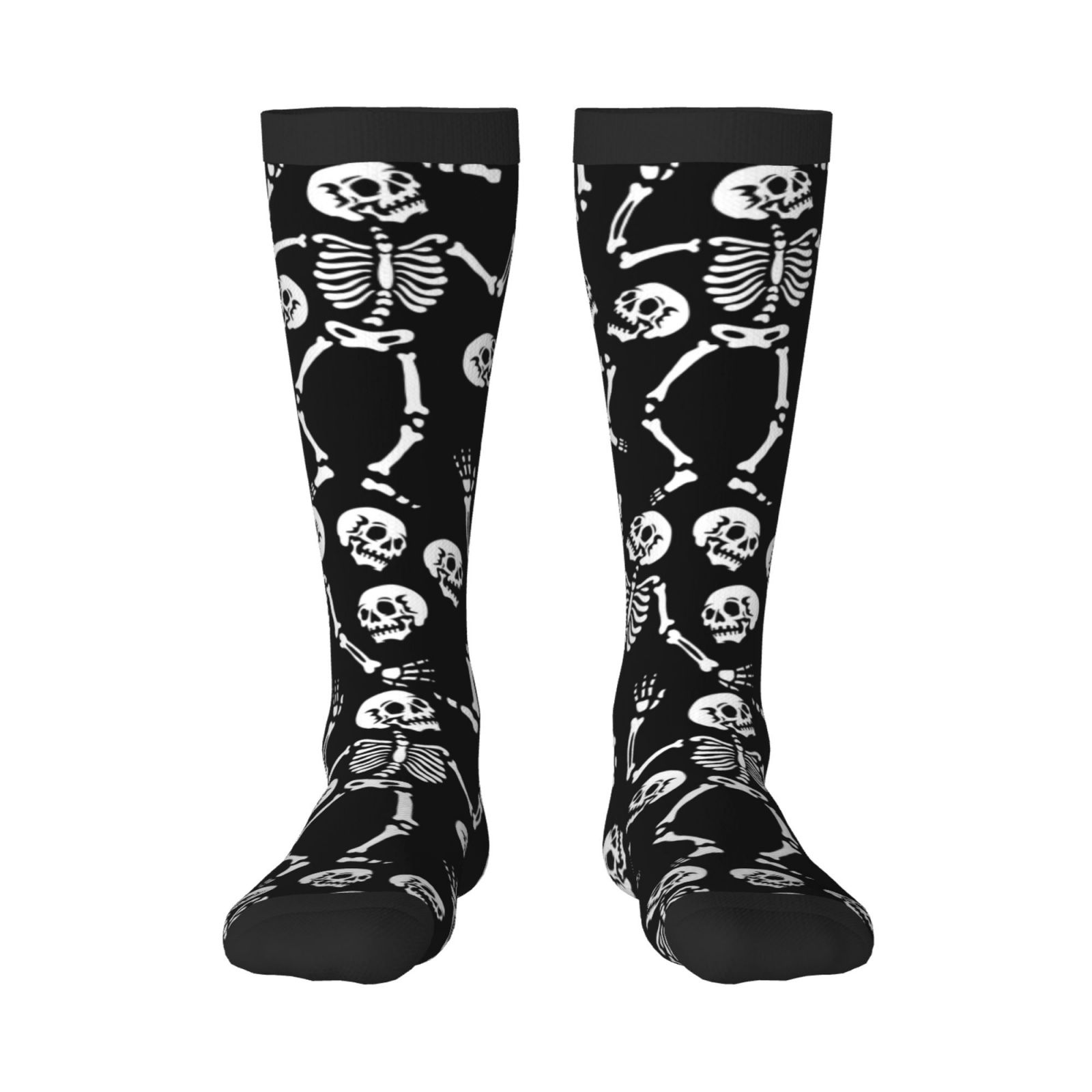 Naloa Skeletons Dancing Thigh High Socks Extra Long Stretchy Sock Women ...