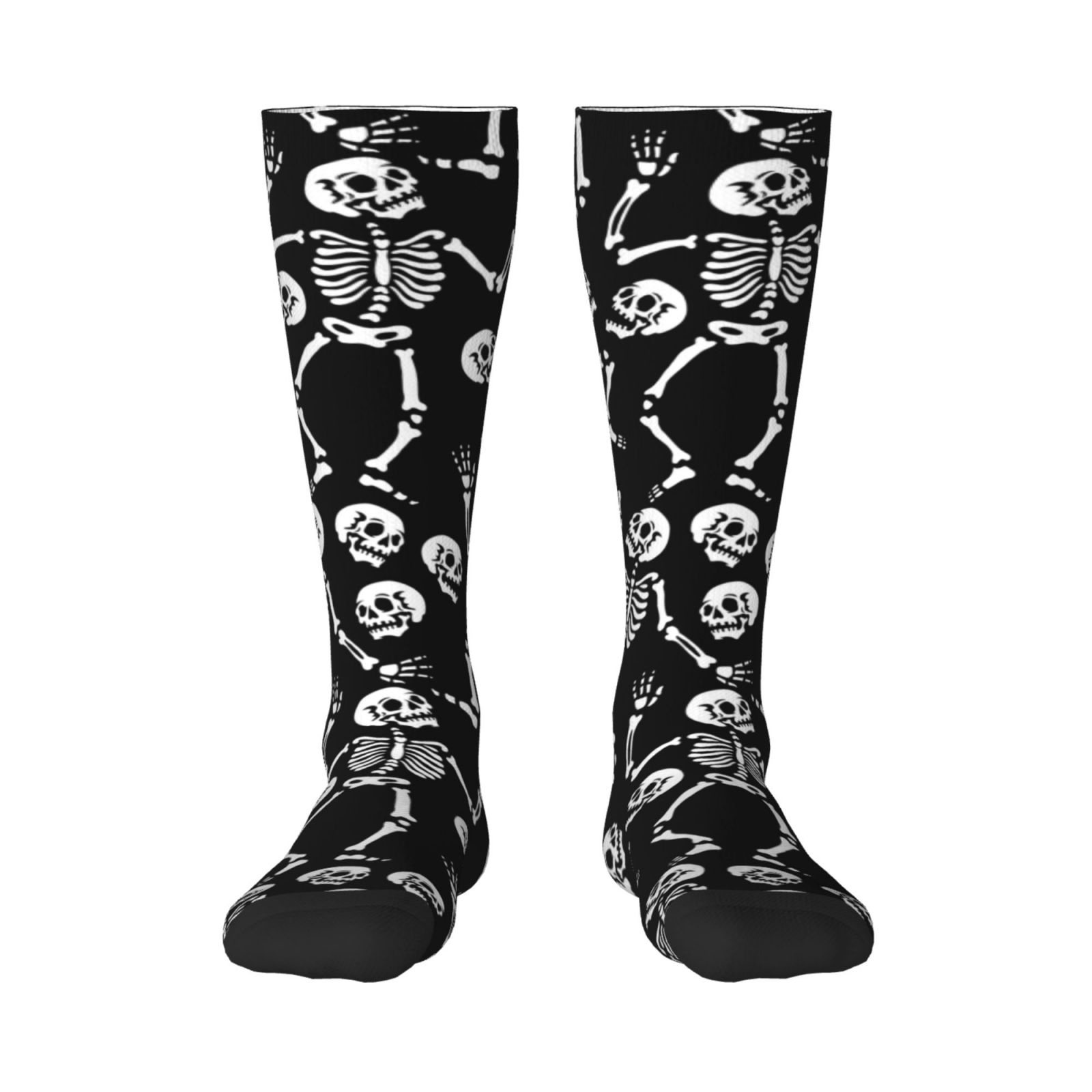 Naloa Skeletons Dancing Thigh High Socks Extra Long Stretchy Sock Women ...