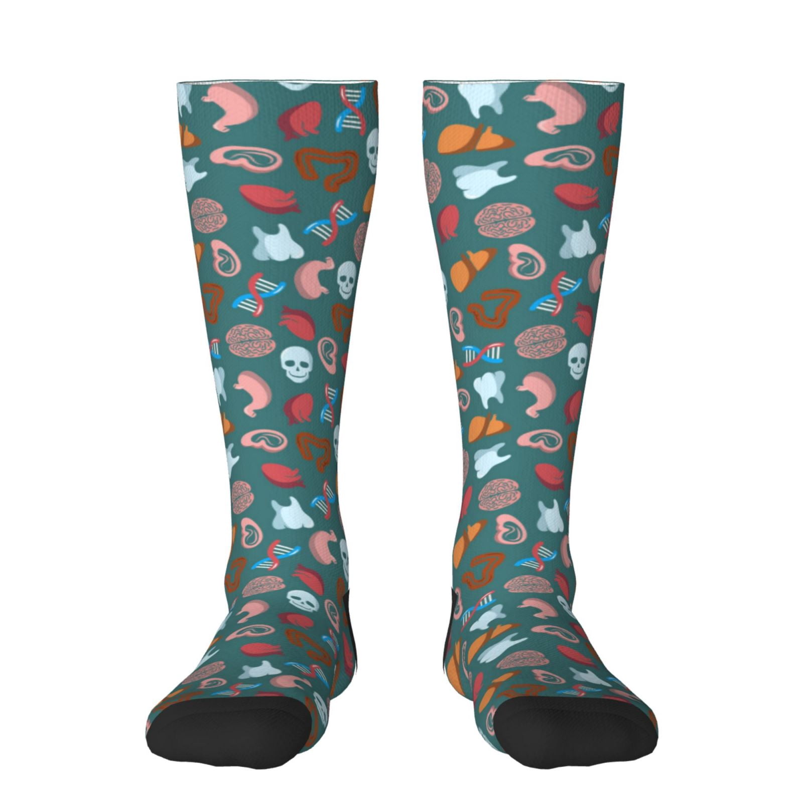 Naloa Skull cute organ Thigh High Socks Extra Long Stretchy Sock Women ...