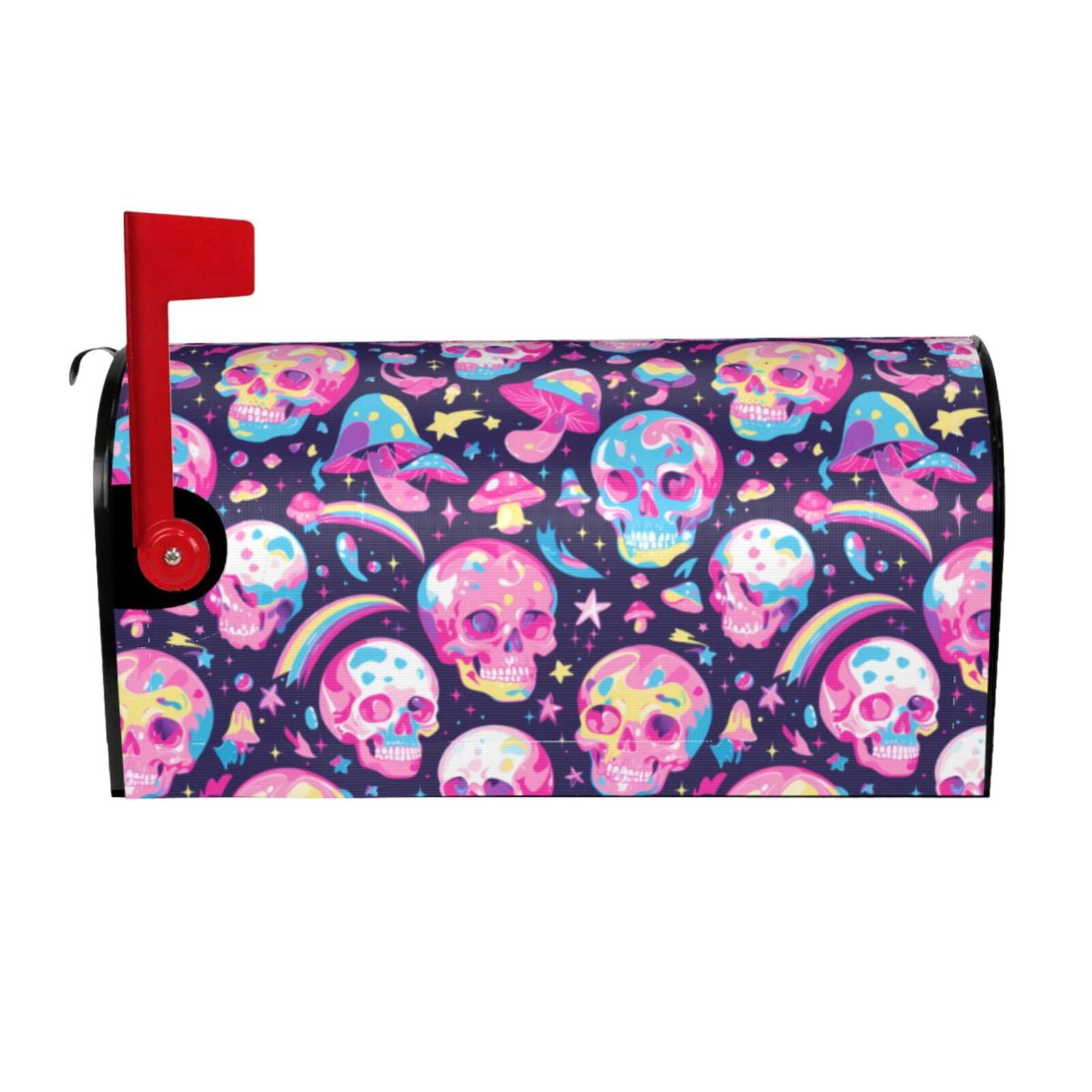 Naloa Skull mushroom colorful cute Mailbox Covers Magnetic Post Box ...