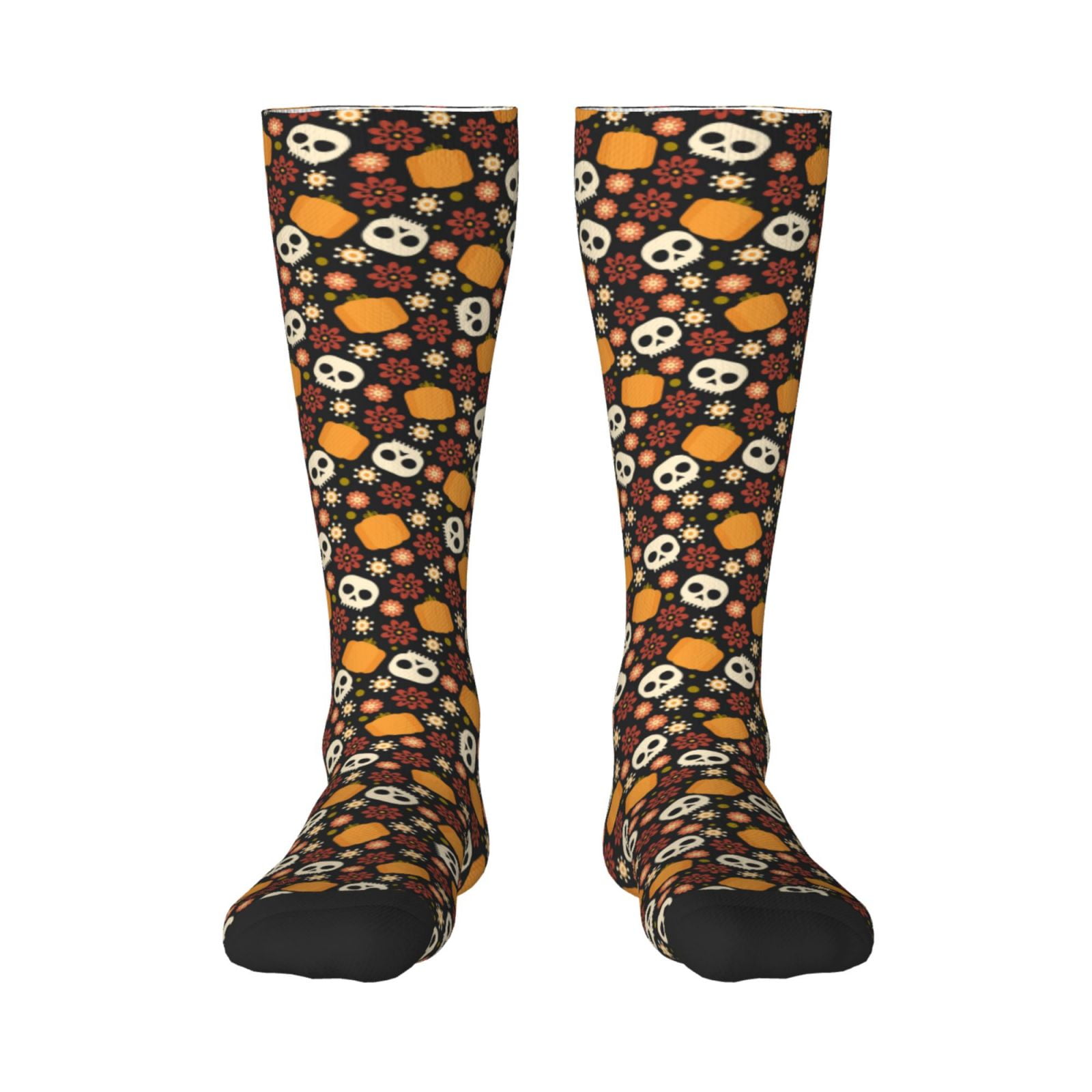 Naloa Skulls Thigh High Socks Extra Long Stretchy Sock Women Over Knee ...
