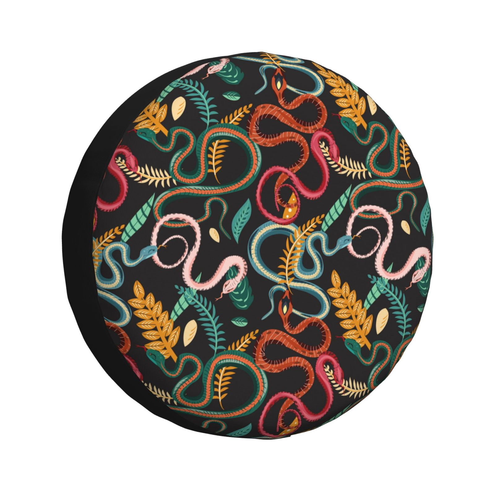 Naloa Snake And Flower PVC Leather Spare Tire Wheel Cover for Car Truck ...