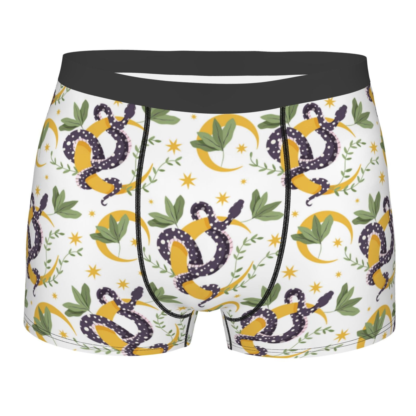 Naloa Snake And Moon Print Mens Underwear - Boxers for Men, Classic ...