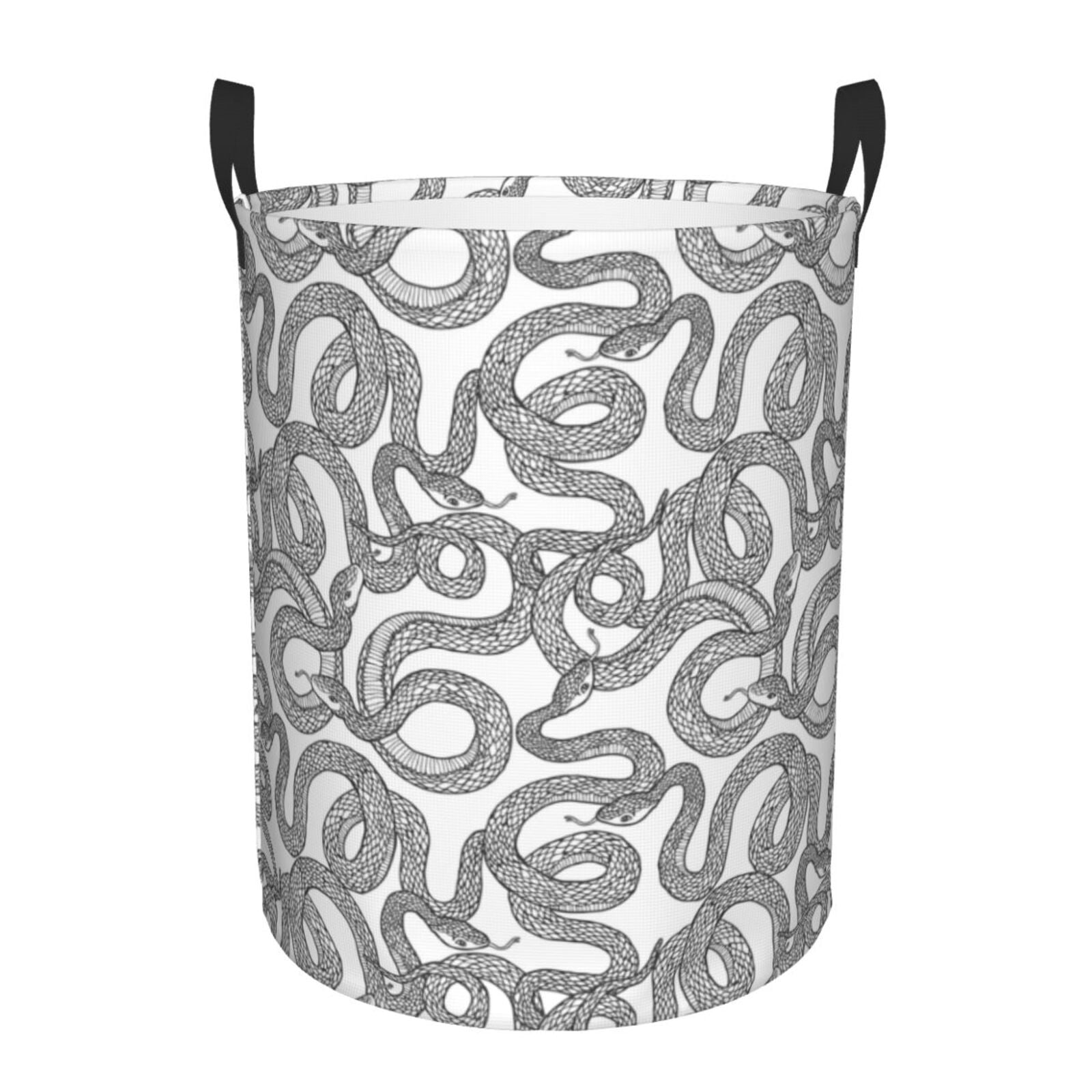 Naloa Snake Large Laundry Basket Waterproof Round Collapsible Storage ...