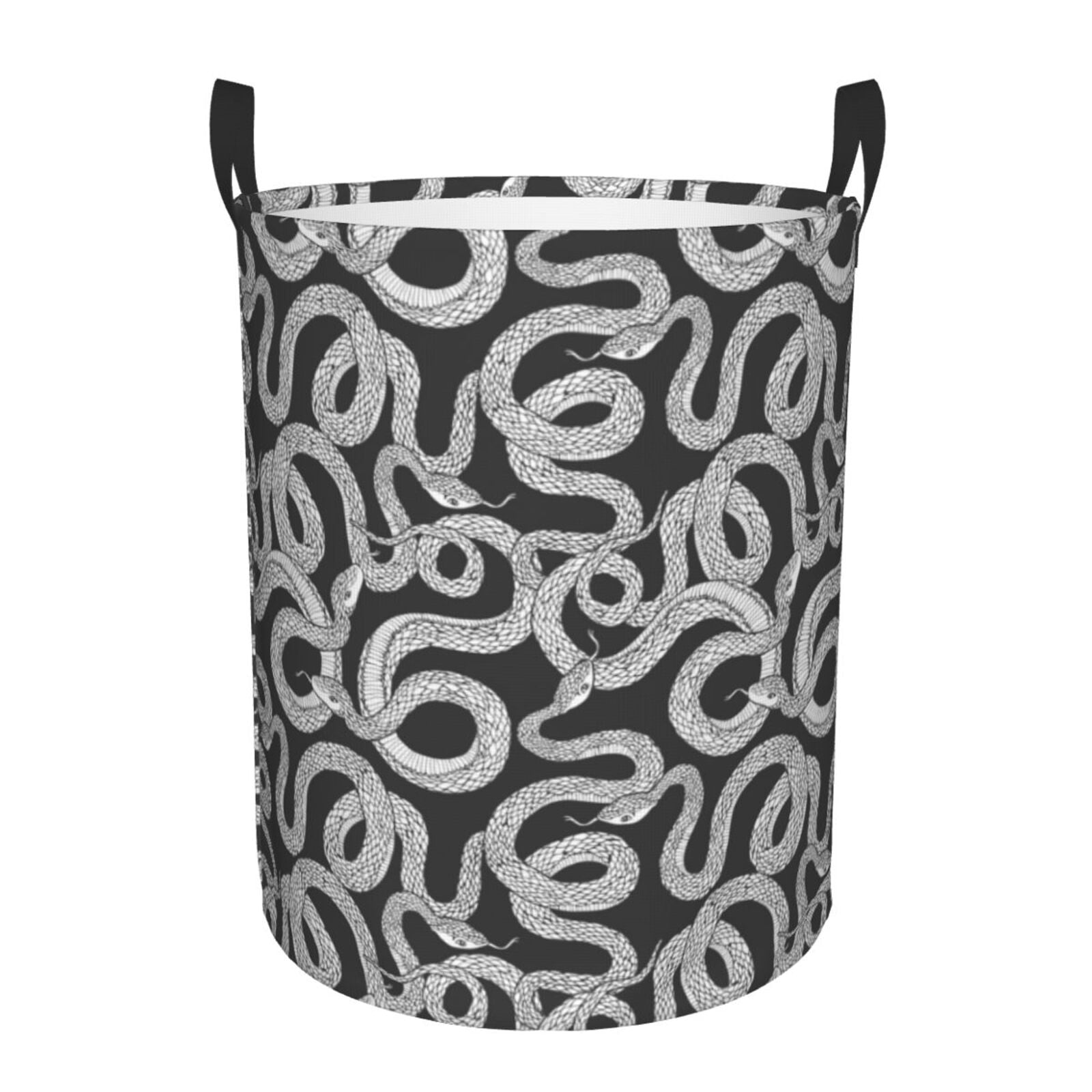 Naloa Snake Large Laundry Basket Waterproof Round Collapsible Storage ...