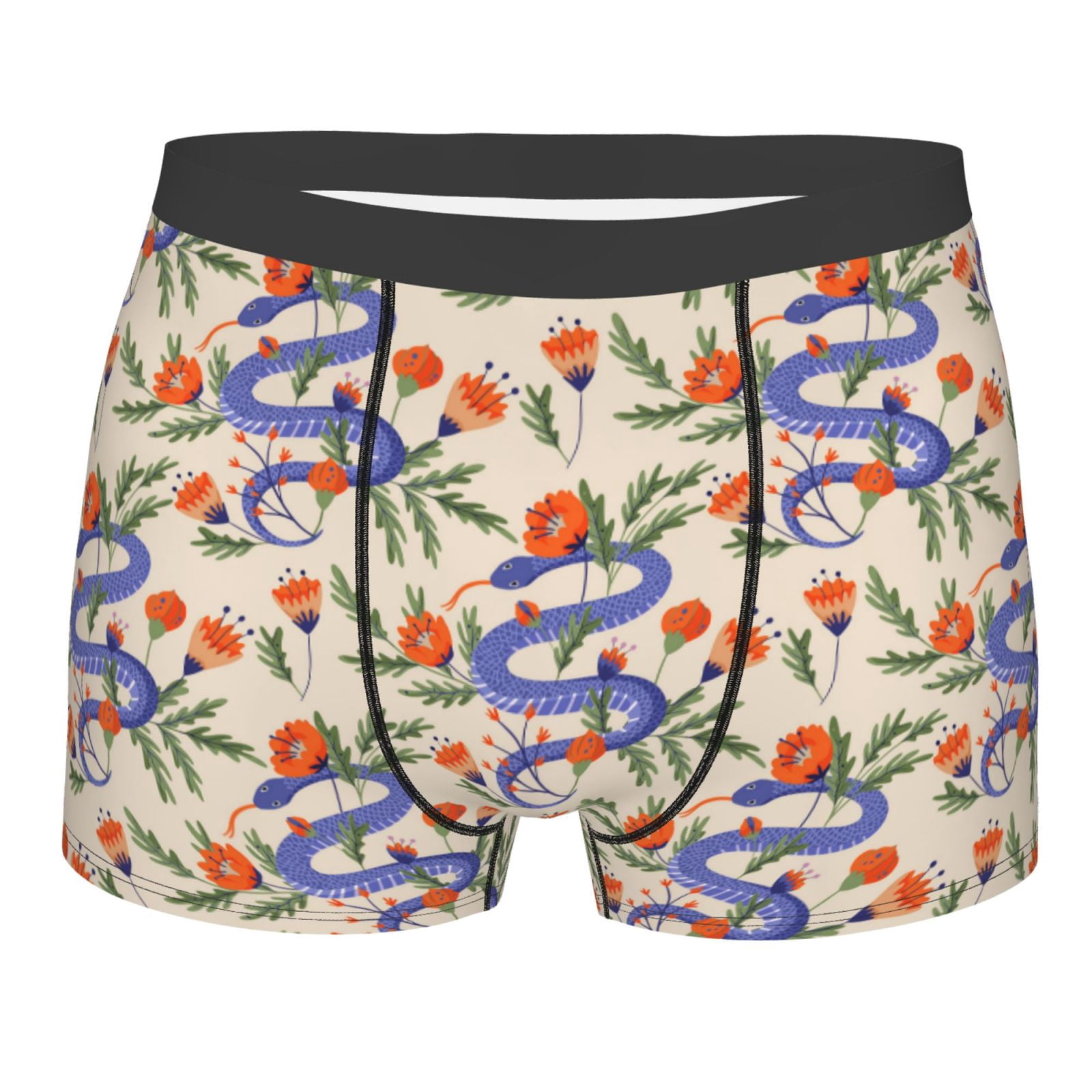 Naloa Snake Print Mens Underwear - Boxers for Men, Classic Briefs for ...