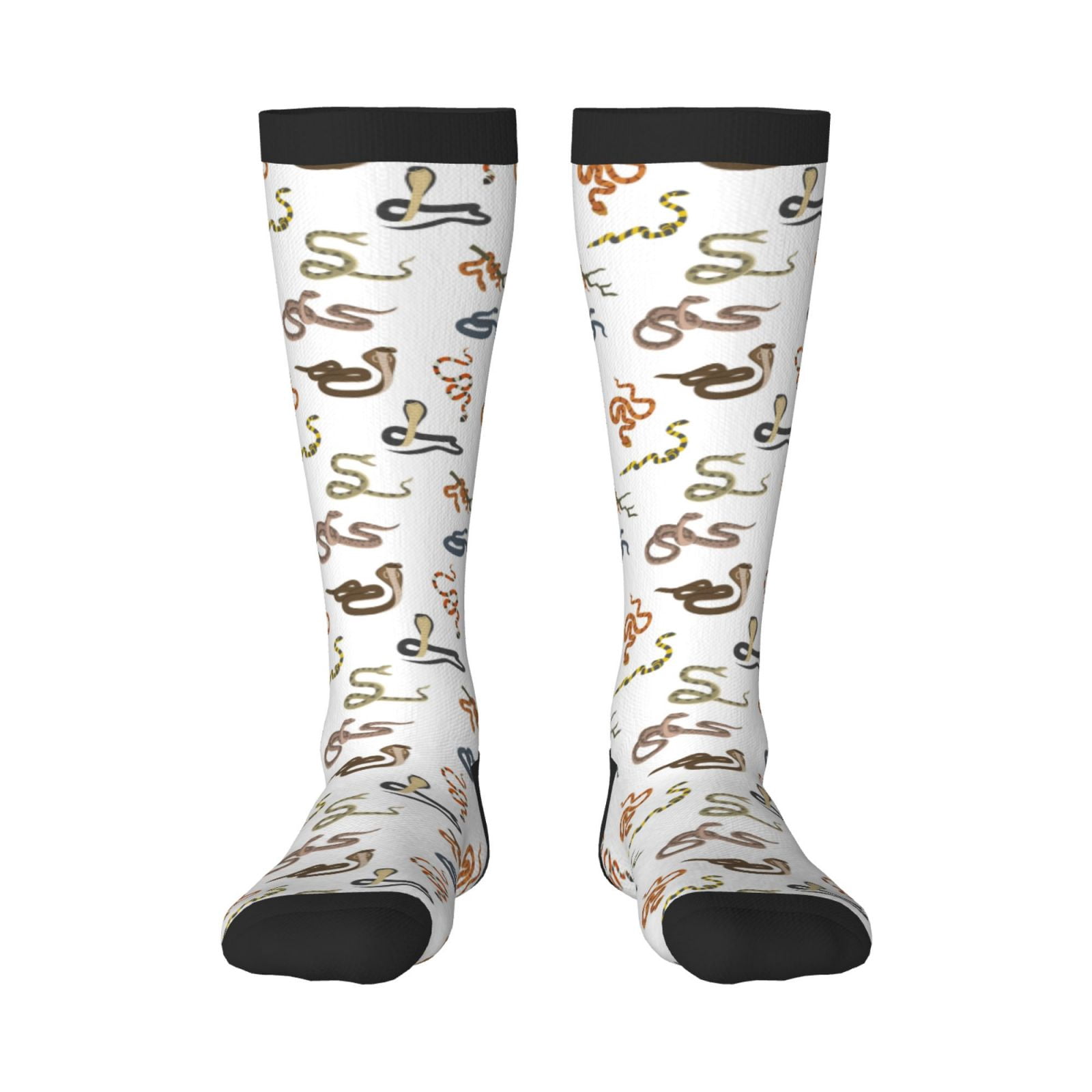 Naloa Snake Thigh High Socks Extra Long Stretchy Sock Women Over Knee High Opaque Stocking Daily ...