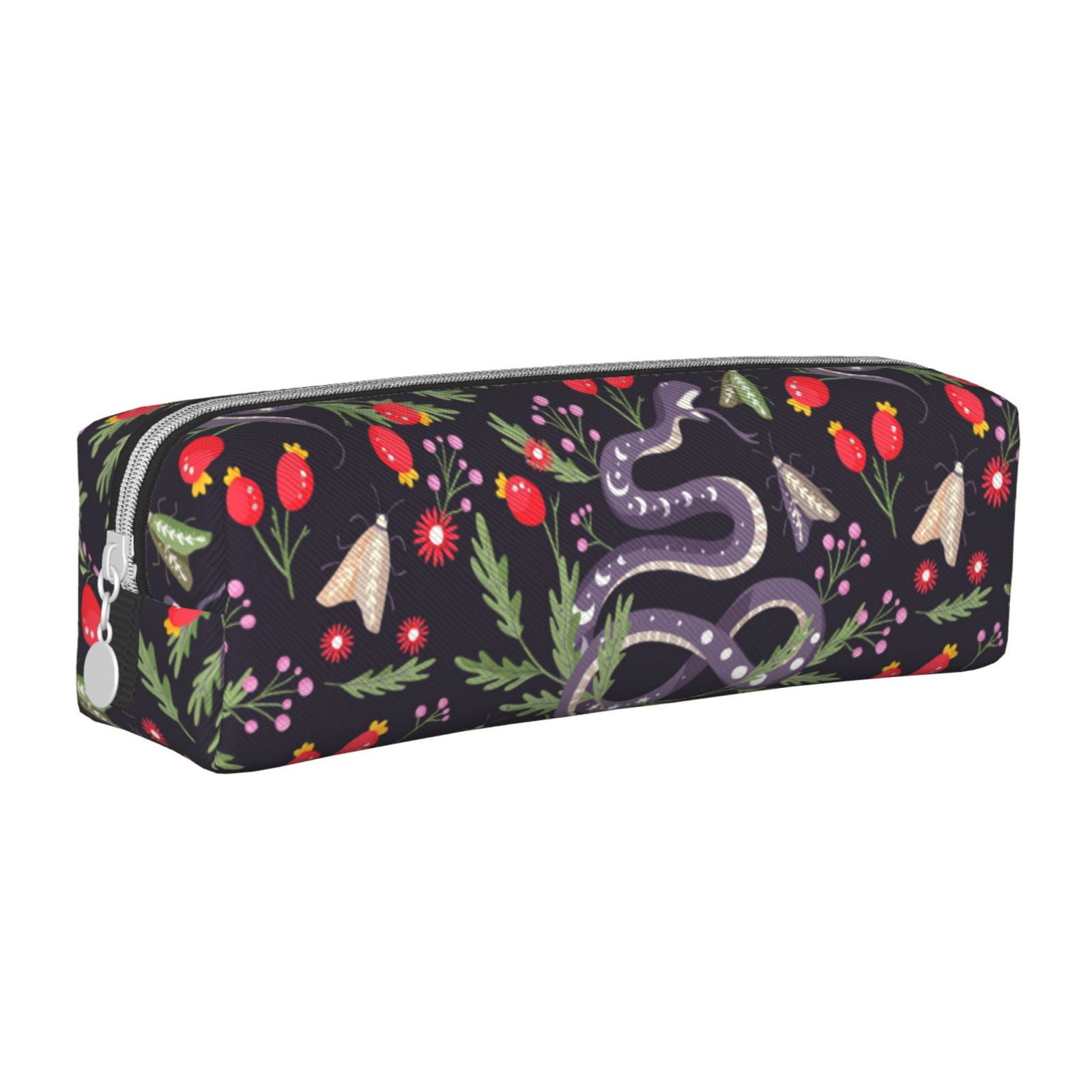 Naloa Snakes And Snake Fruit Leather Pencil Case, Makeup Pouch, Zipper ...