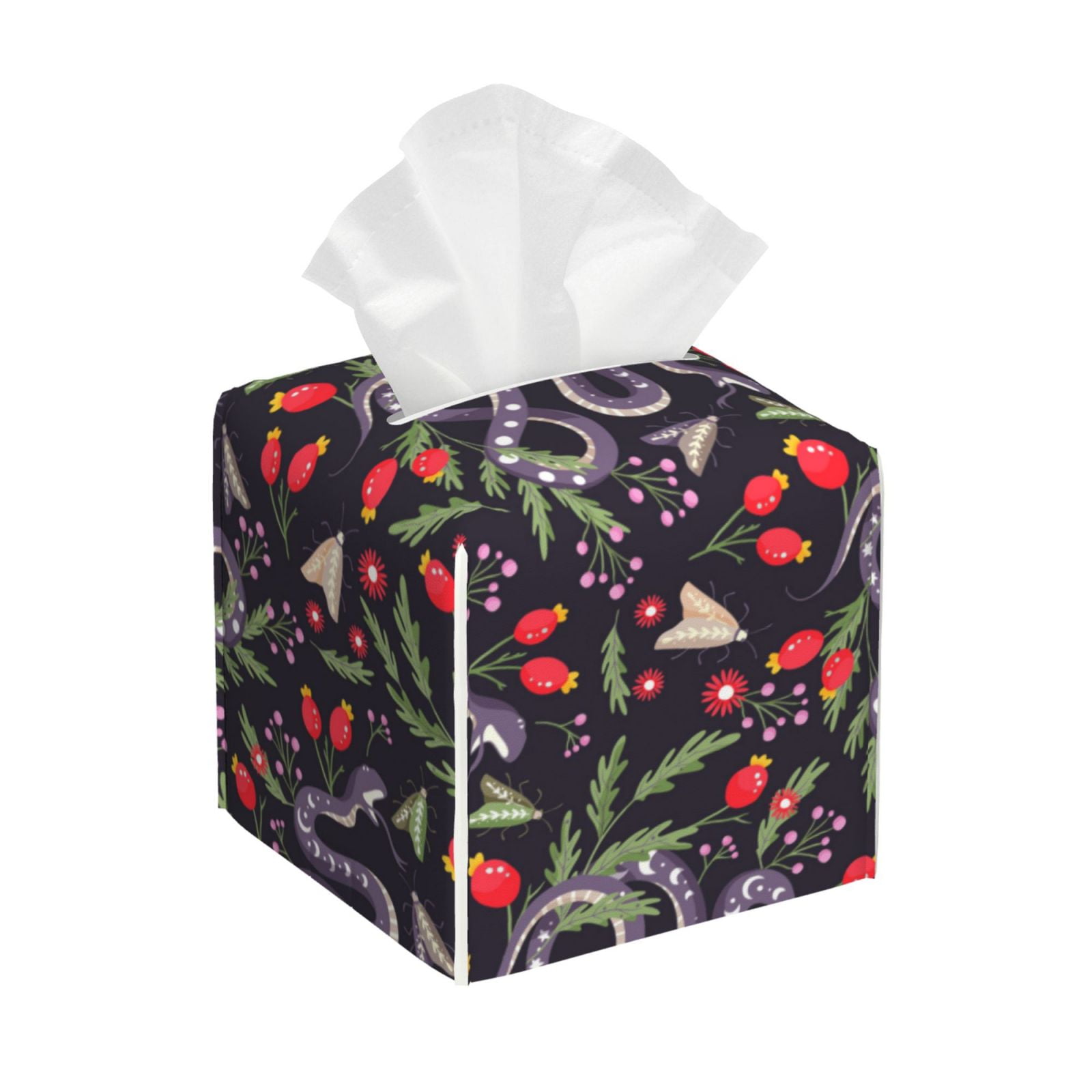 Naloa Snakes And Snake Fruit Tissue Box CoverLeather Tissue Holder ...