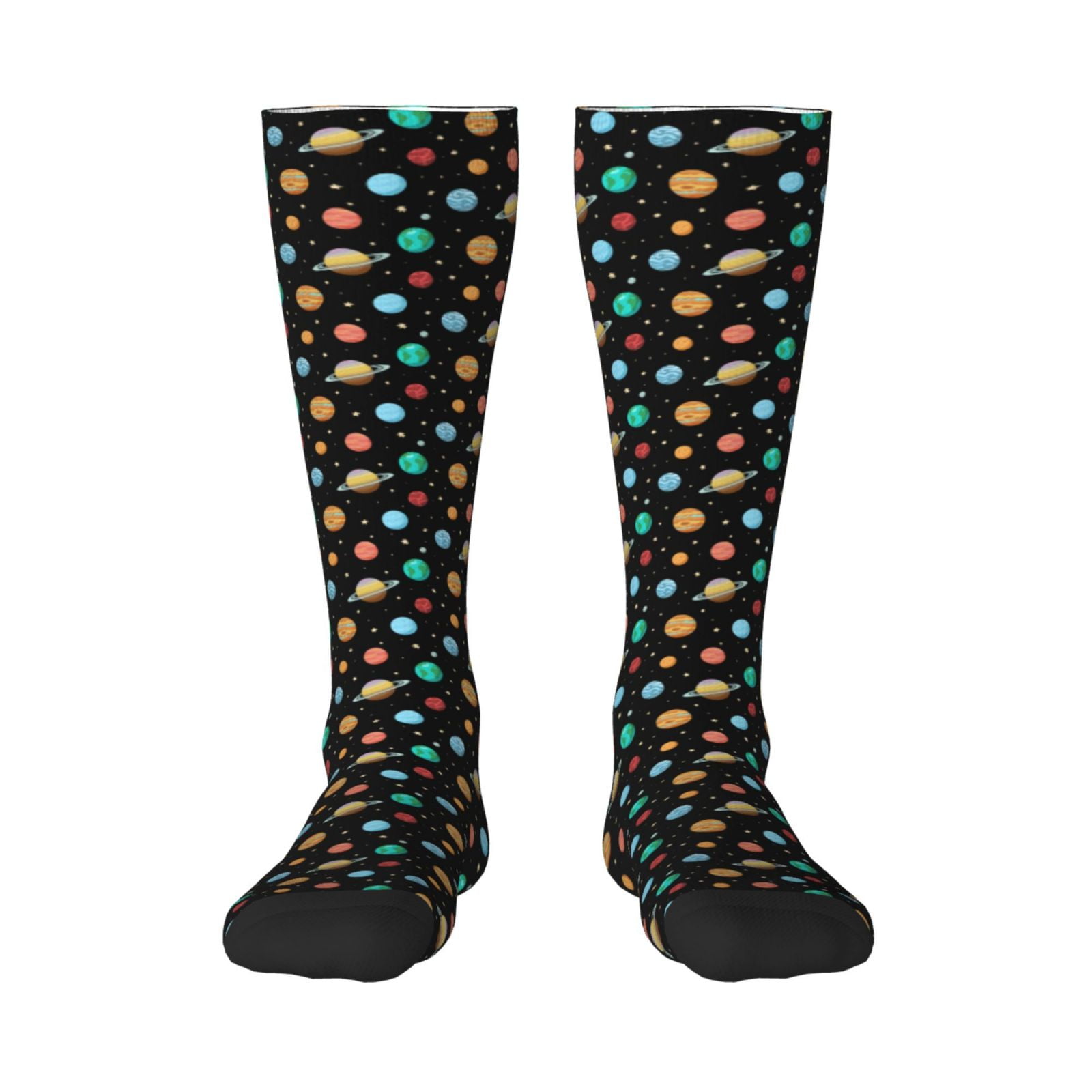 Naloa Solar System Planets Space Knee Socks, High Socks Long Stretchy ...