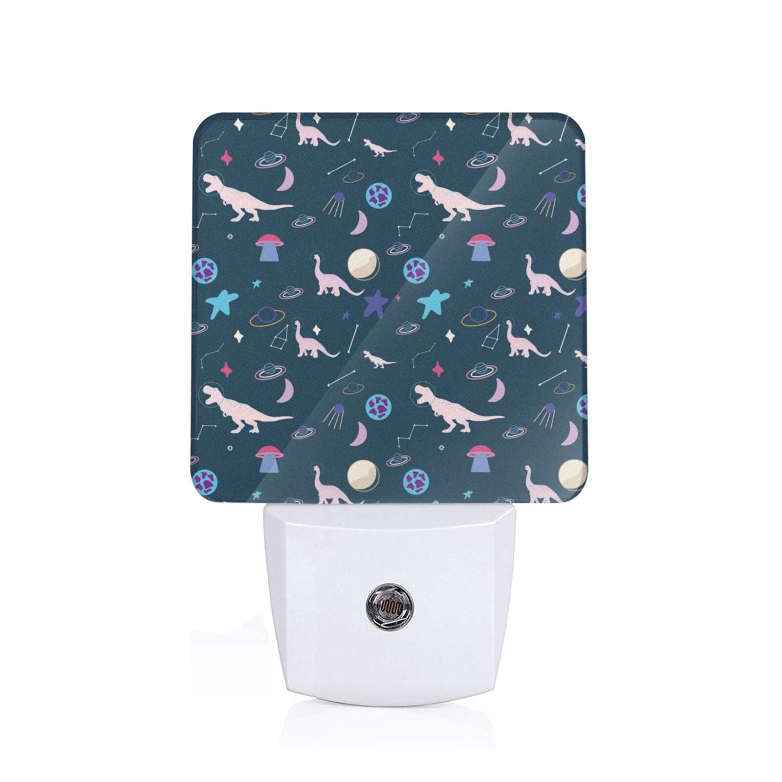 Naloa Space Dinosaur Night Lights Plug into Wall, Dusk to Dawn Sensor ...