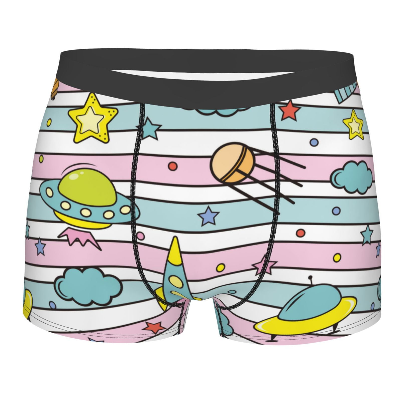Naloa Space Doodle Print Mens Underwear - Boxers for Men, Classic ...