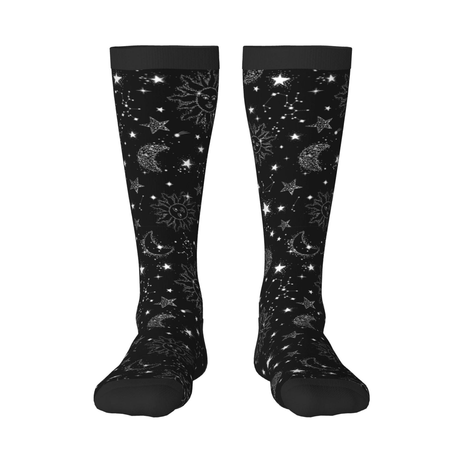 Naloa Space Galaxy Thigh High Socks Extra Long Stretchy Sock Women Over Knee High Opaque ...