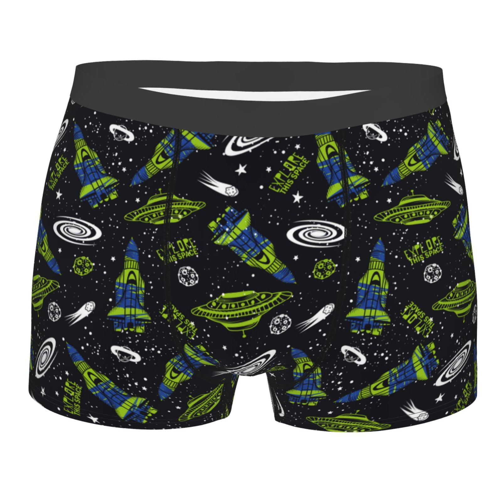Naloa Space Rockets Print Mens Underwear - Boxers for Men, Classic ...