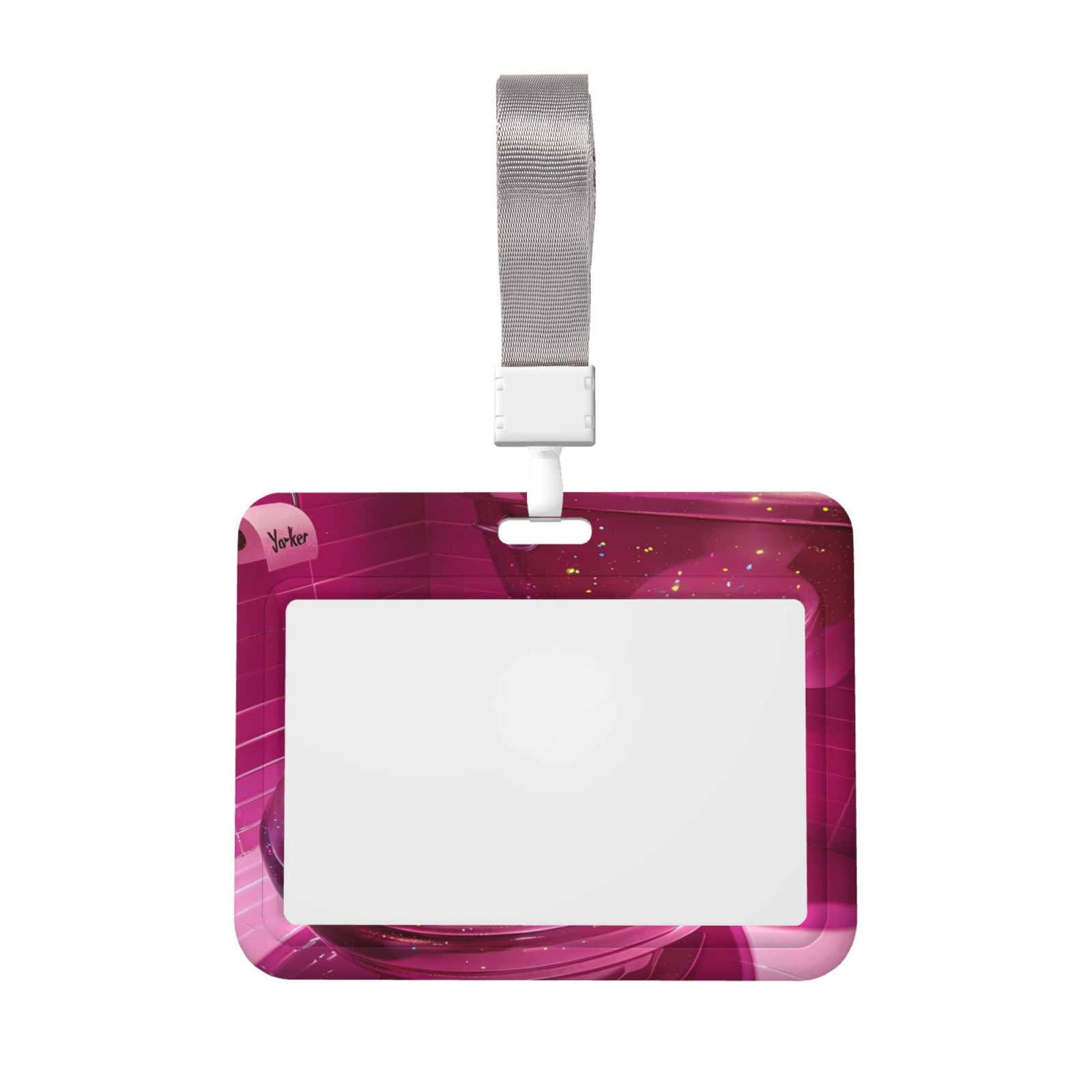Naloa Sparkling Pink Toilet Card Badge Holder Work Badge Sleeve for ...