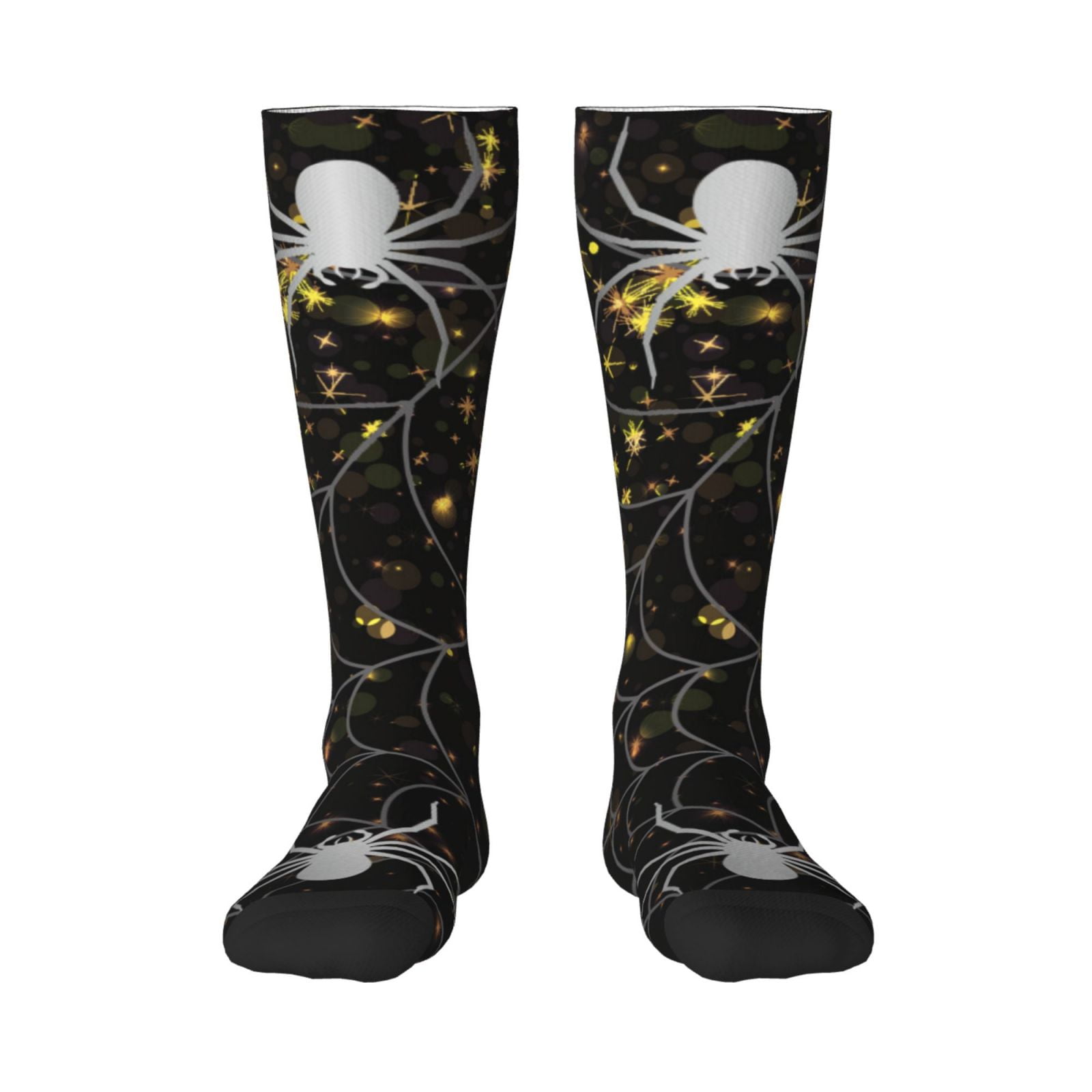 Naloa Spiderweb Bats And A Spider Thigh High Socks Extra Long Stretchy ...