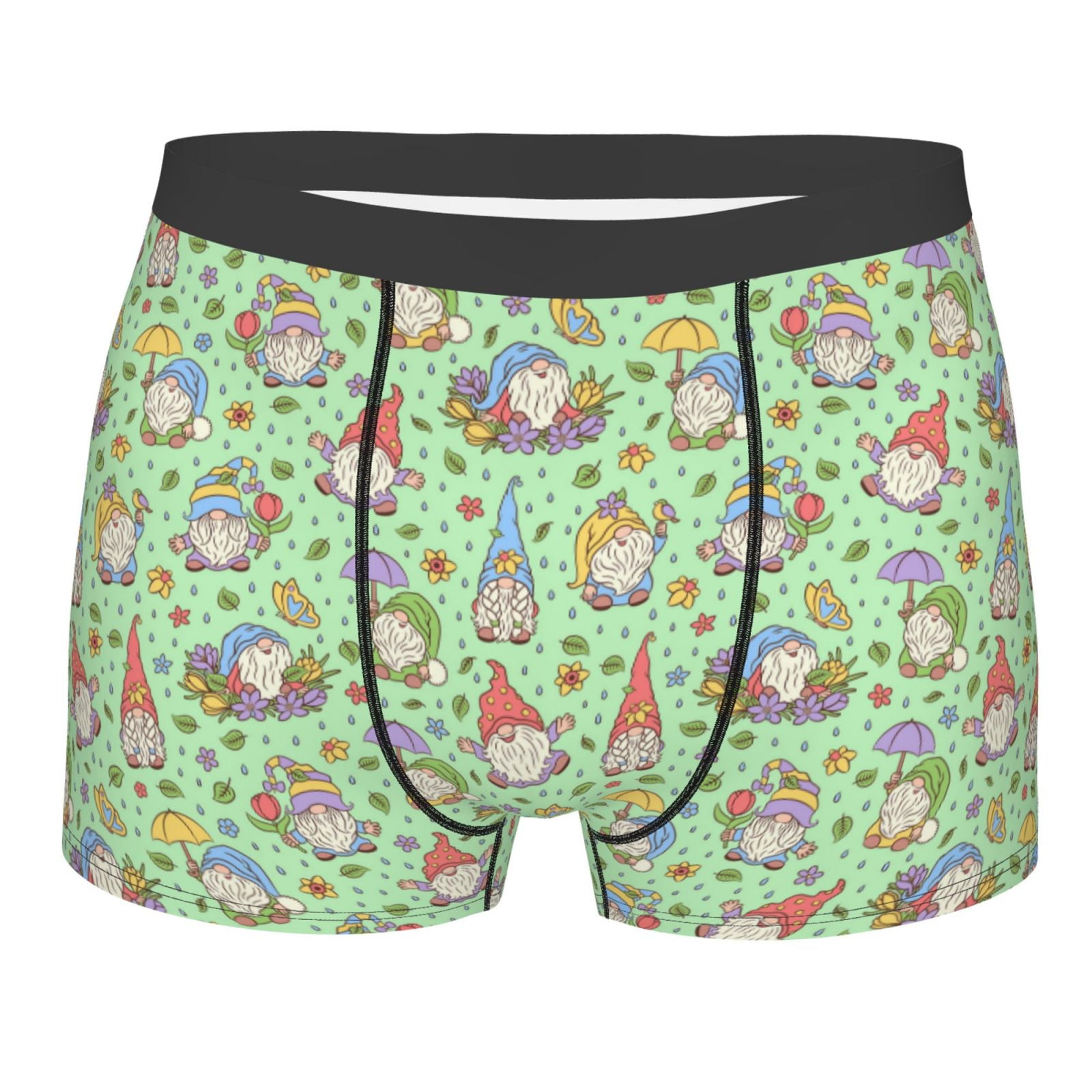 Naloa Spring Gnomes Print Mens Underwear - Boxers for Men, Classic ...