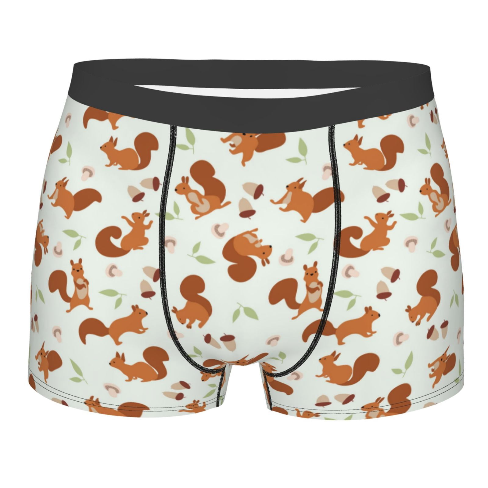 Naloa Squirrel Playing Print Mens Underwear - Boxers for Men, Classic ...