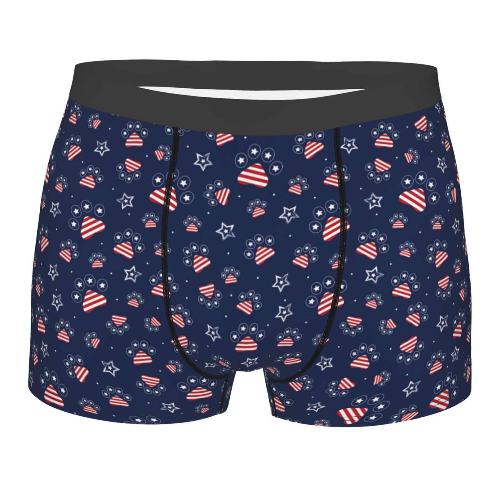 Naloa Star Dog Paw Print Mens Underwear - Boxers for Men, Classic ...