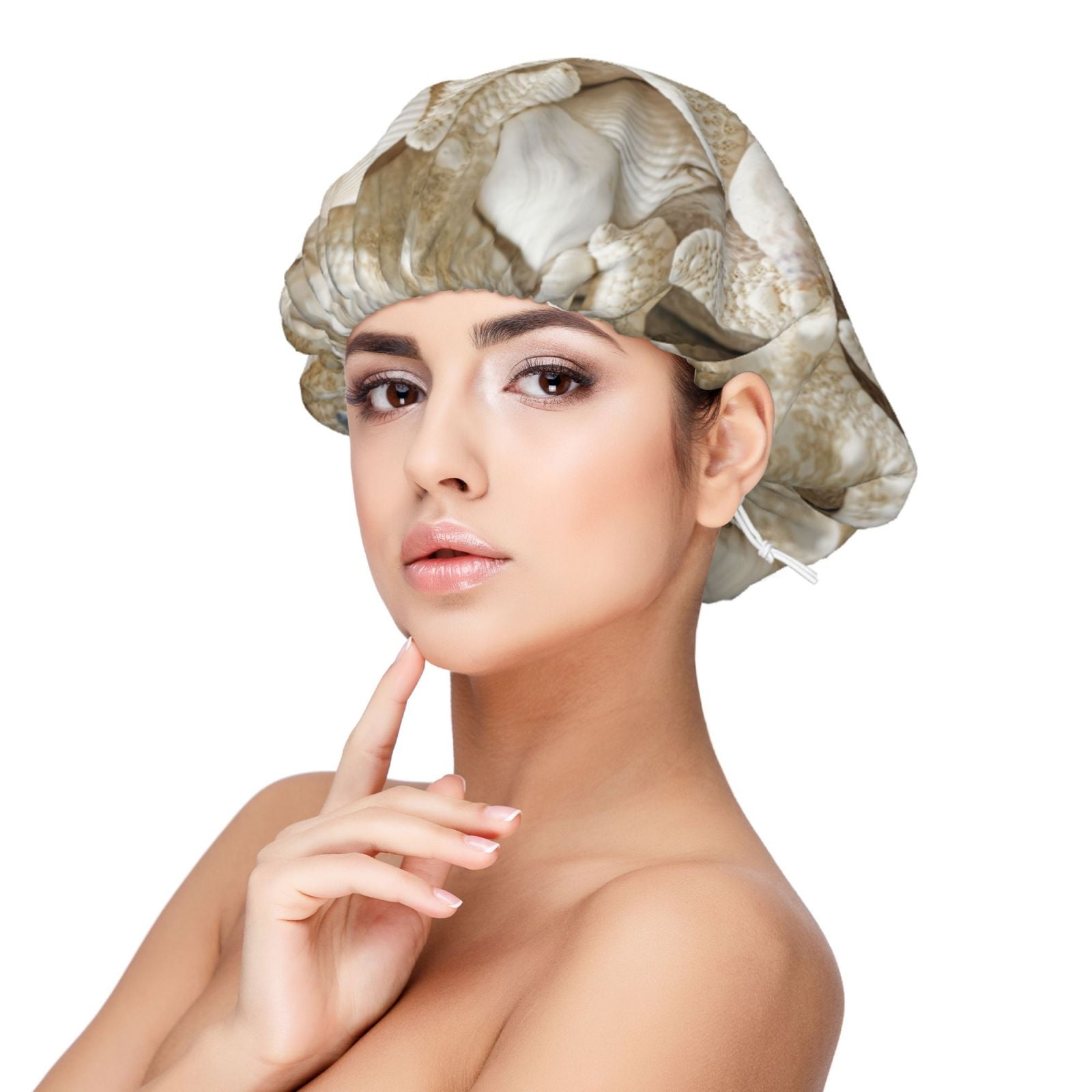 Naloa Starfish and Sea Shells Adjustable Hair Bonnet for Sleeping, Hair ...