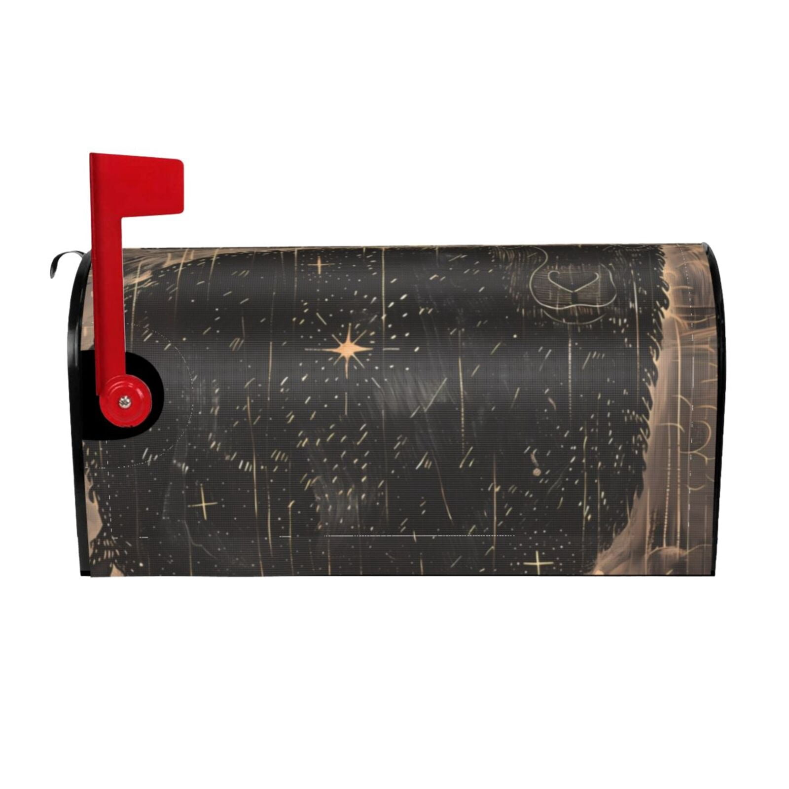Naloa Starry Night Black Sheep Mailbox Covers Magnetic Post Box Cover ...