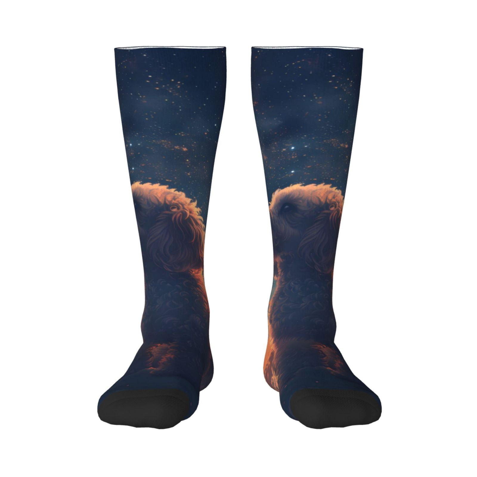 Naloa Starry Sky Cloud Puppy Thigh High Socks Extra Long Stretchy Sock ...
