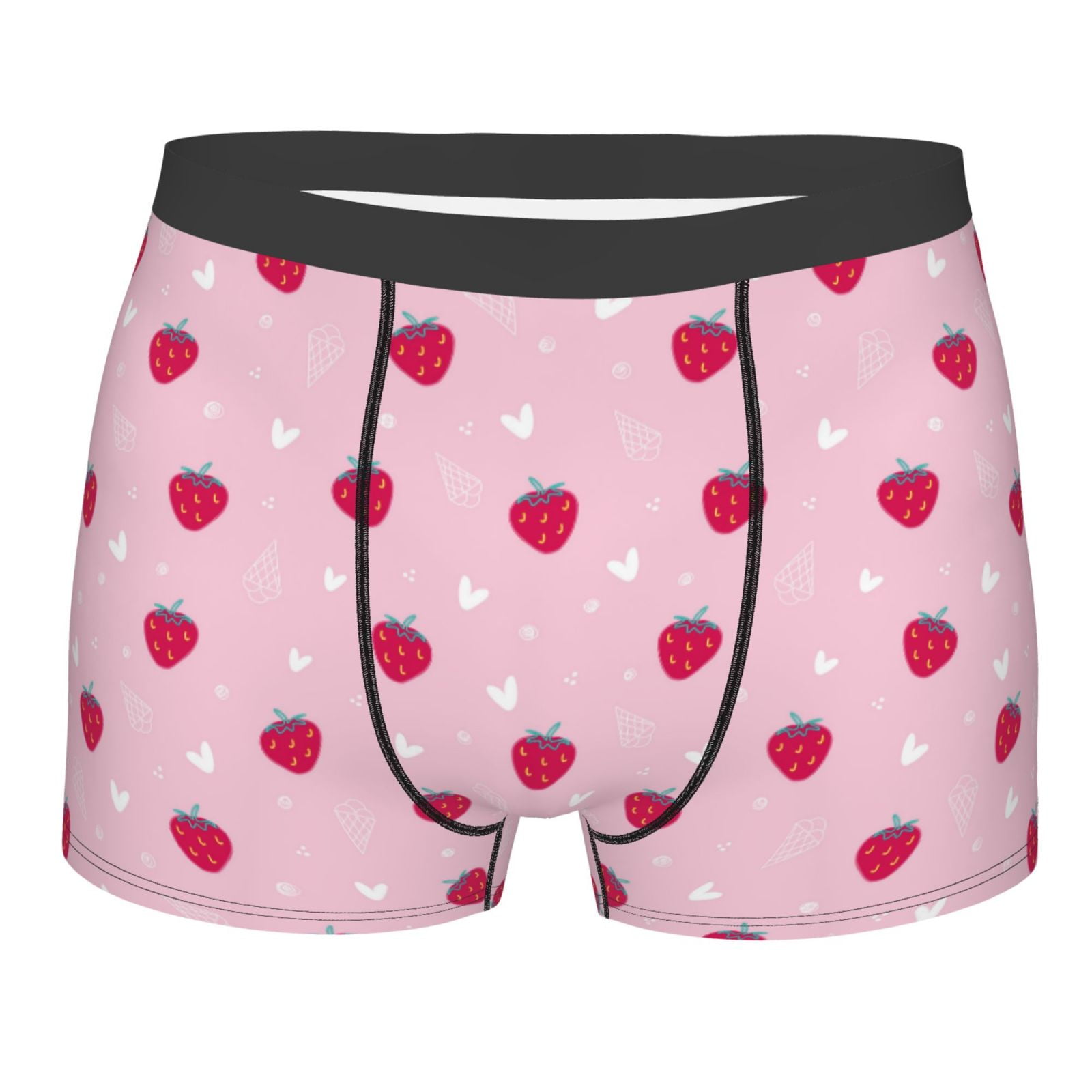 Naloa Strawberry And Heart Print Mens Underwear - Boxers for Men ...