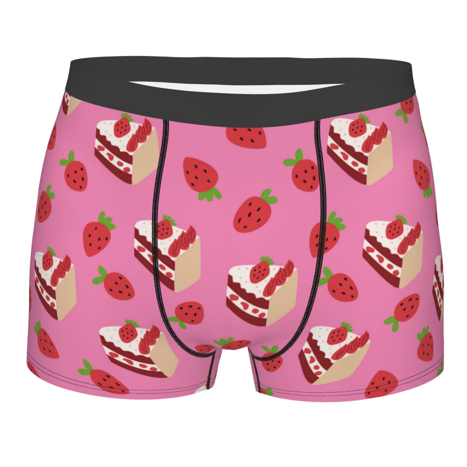 Naloa Strawberry Cake Print Mens Underwear - Boxers for Men, Classic ...