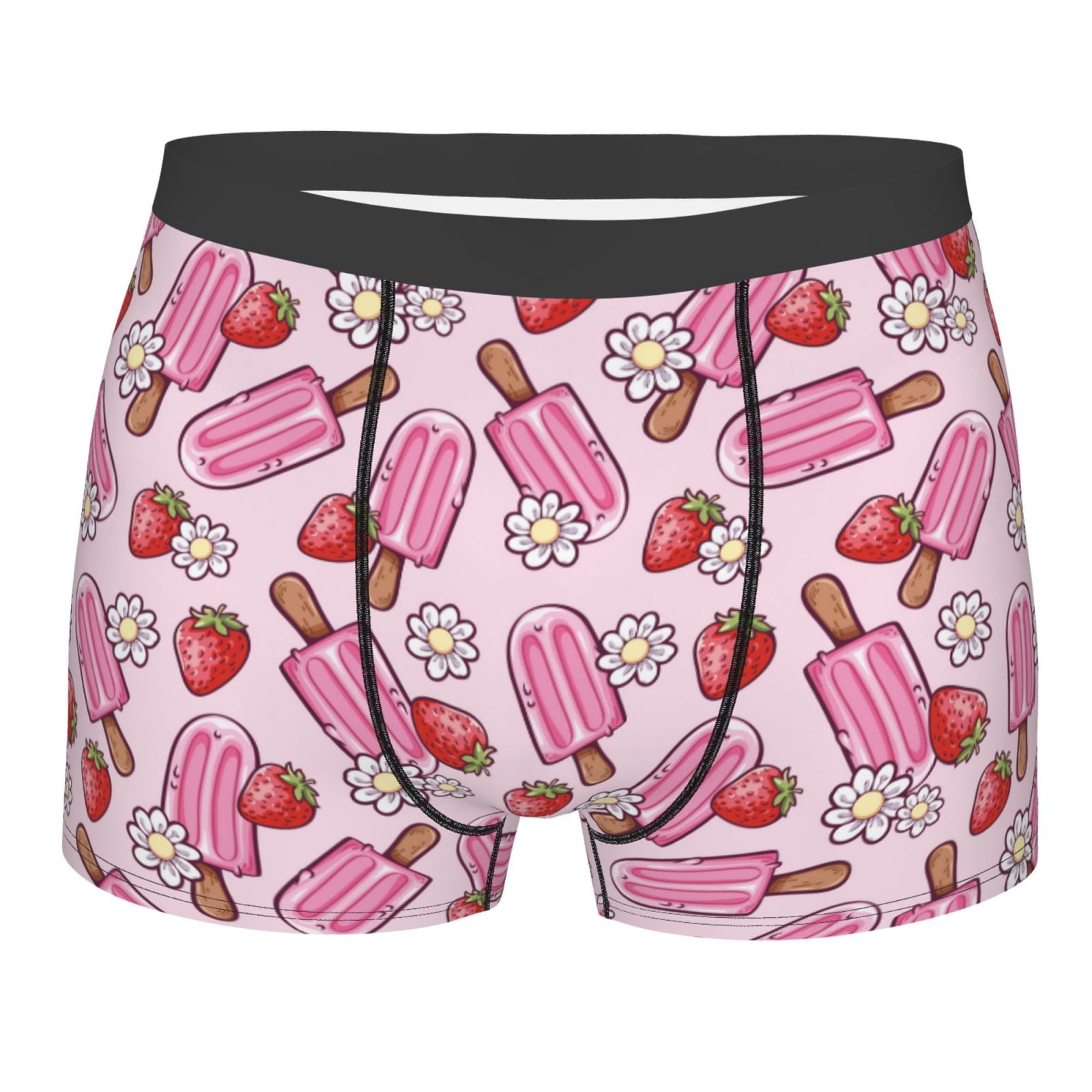 Naloa Strawberry Popsicle Print Mens Underwear - Boxers for Men ...