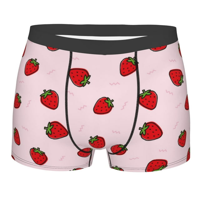 Naloa Strawberry Print Mens Underwear - Boxers for Men, Classic Briefs ...
