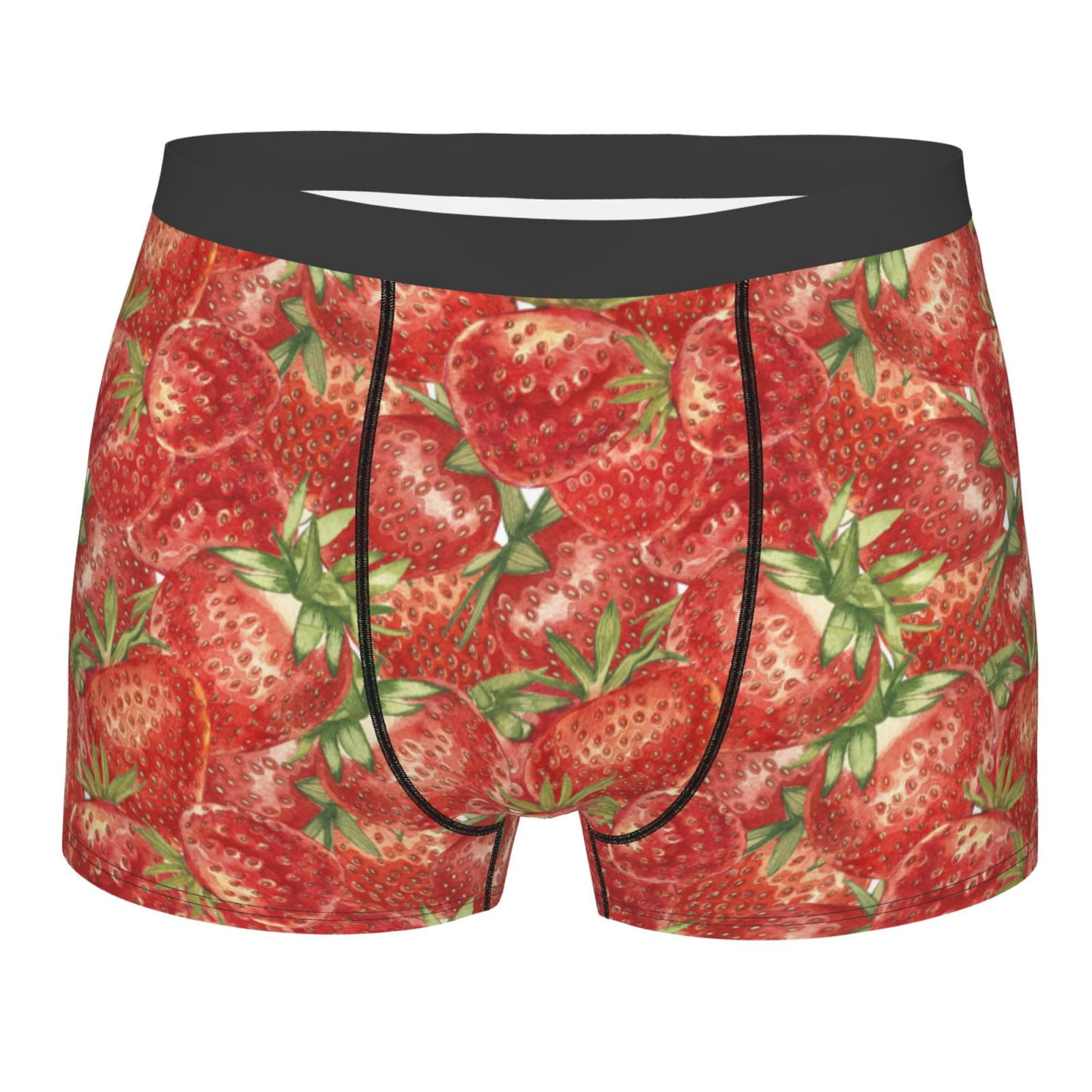 Naloa Strawberry Print Mens Underwear - Boxers for Men, Classic Briefs ...