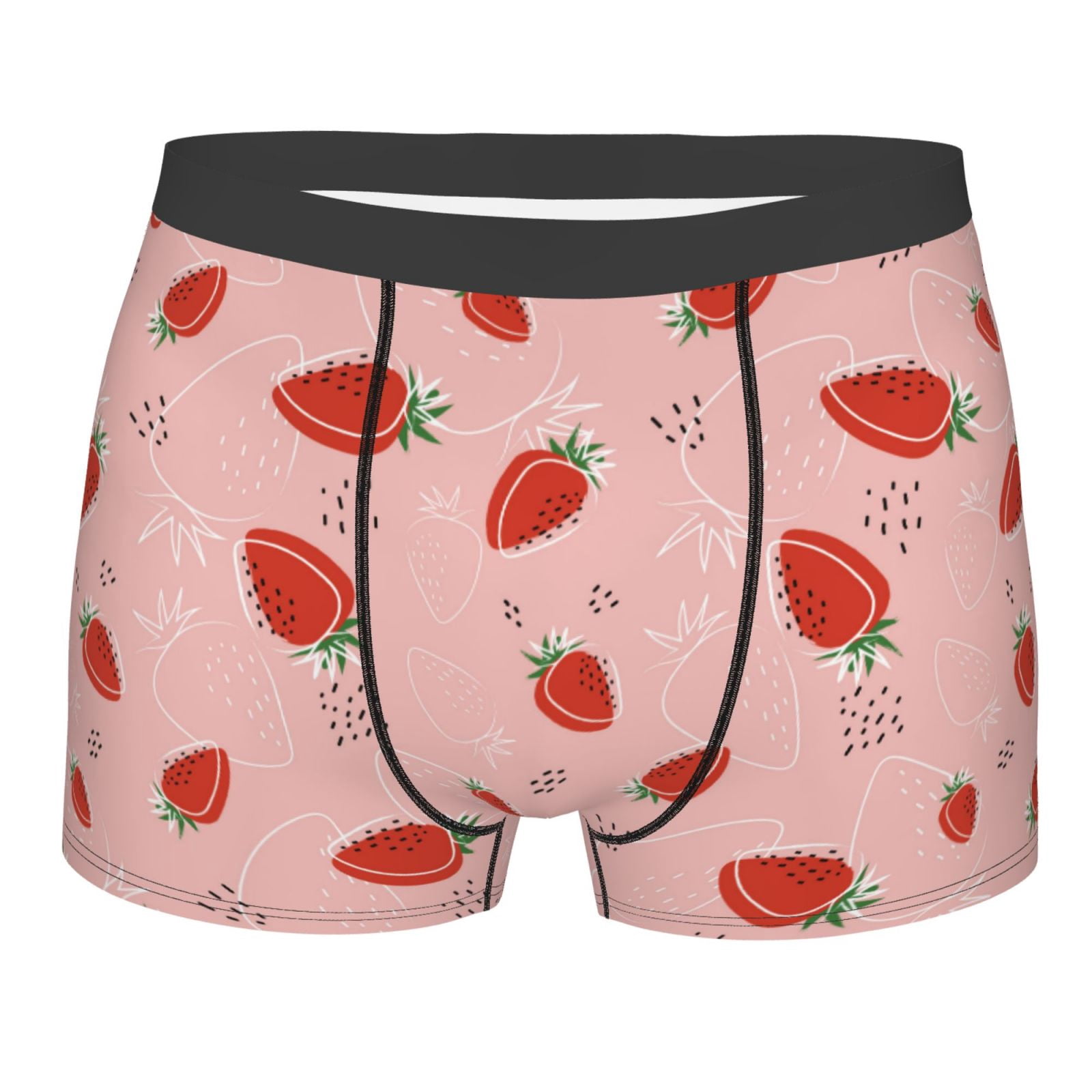 Naloa Strawberry Print Mens Underwear - Boxers for Men, Classic Briefs ...