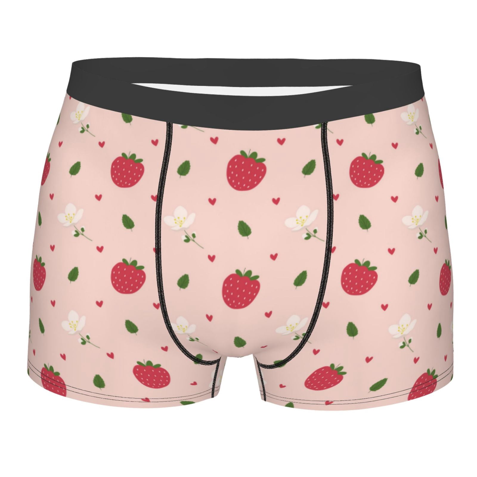 Naloa Strawberry Print Mens Underwear - Boxers for Men, Classic Briefs ...