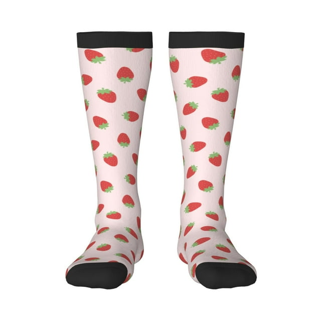 Naloa Strawberry Thigh High Socks Extra Long Stretchy Sock Women Over ...