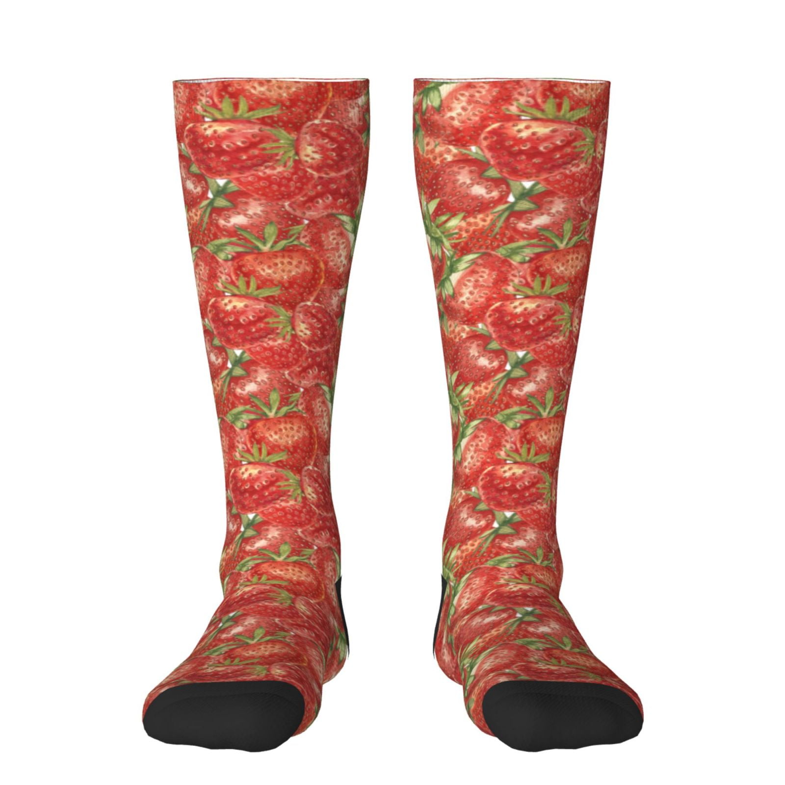 Naloa Strawberry Thigh High Socks Extra Long Stretchy Sock Women Over ...