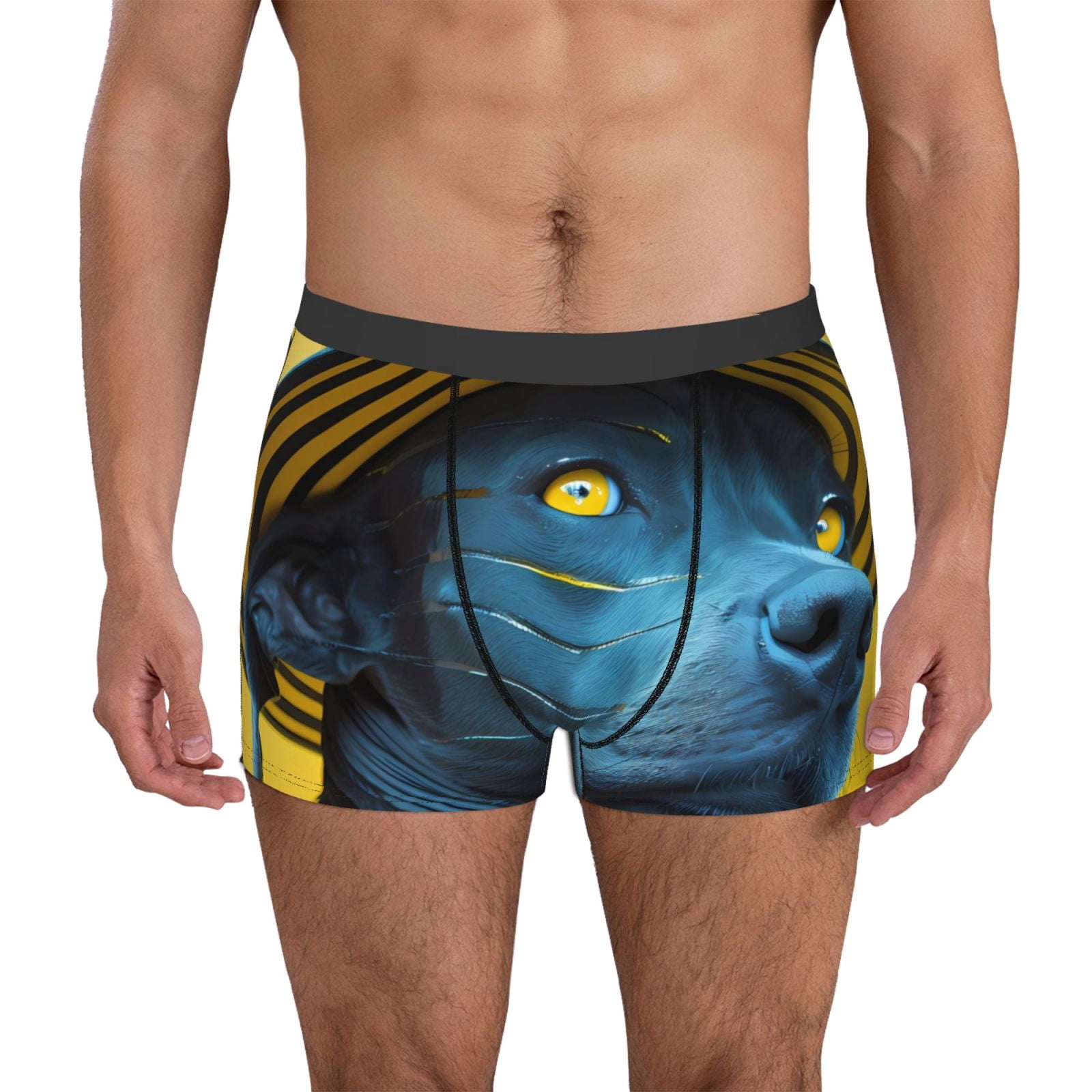 Naloa Stylish Yellow Dog Mens Underwear - Boxers for Men, Mens Boxer ...