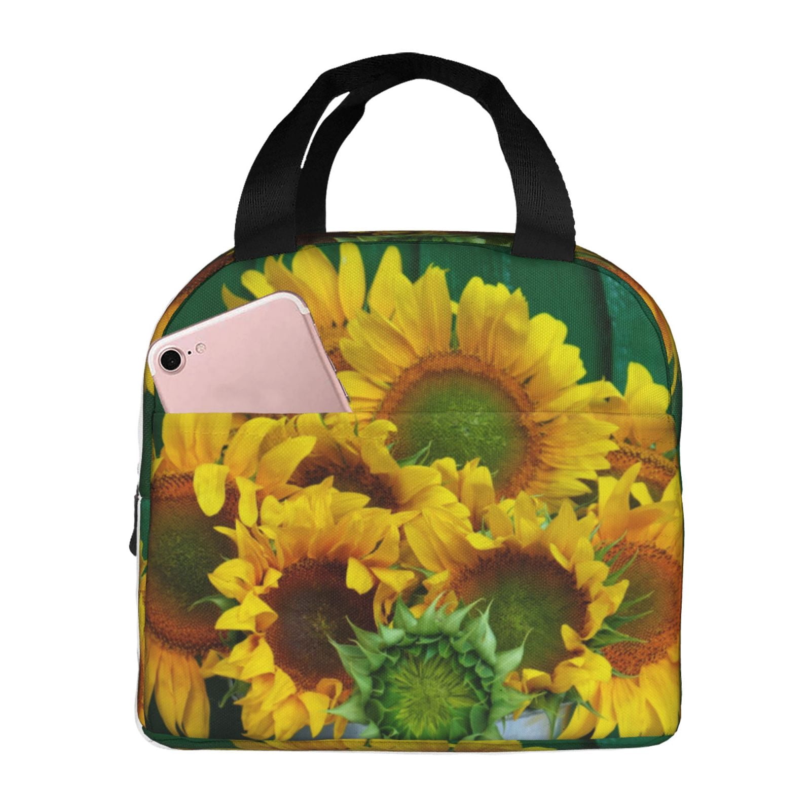 Naloa Sunflowers in Bucket Print Lunch Box for Women Men,Insulated ...