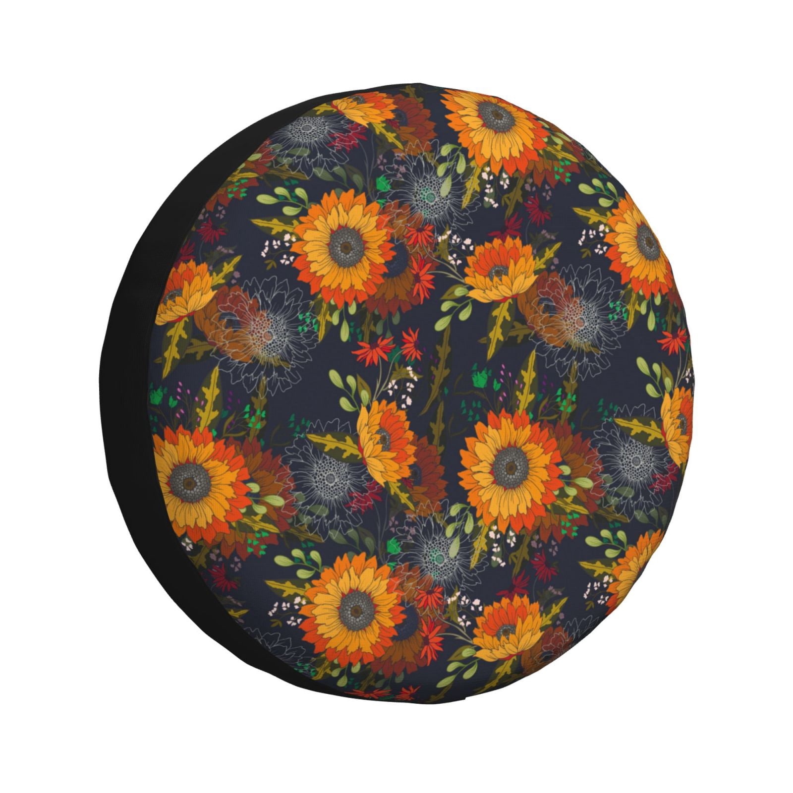 Naloa Sunflowers PVC Leather Spare Tire Wheel Cover for Car Truck SUV ...