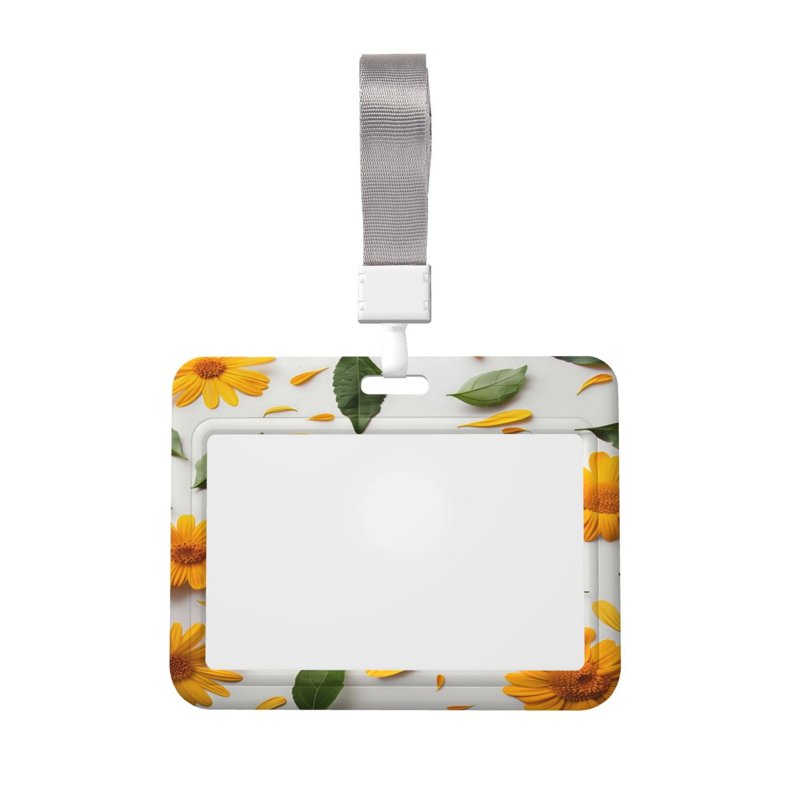 Naloa Sunny Yellow SunFlower Card Badge Holder Work Badge Sleeve for ...