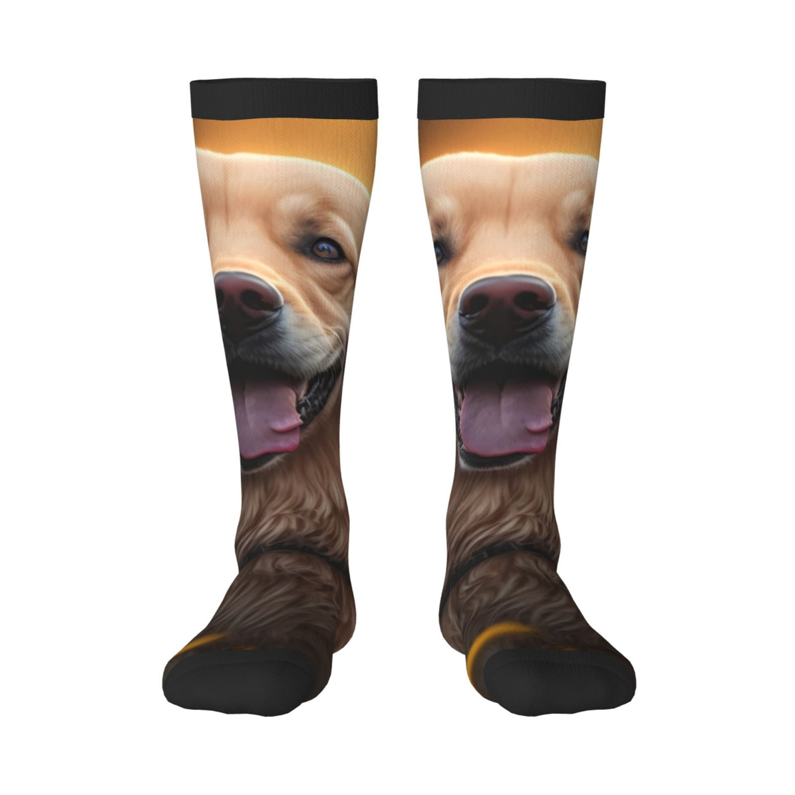Naloa Sunset Daisy Dog Thigh High Socks Extra Long Stretchy Sock Women ...