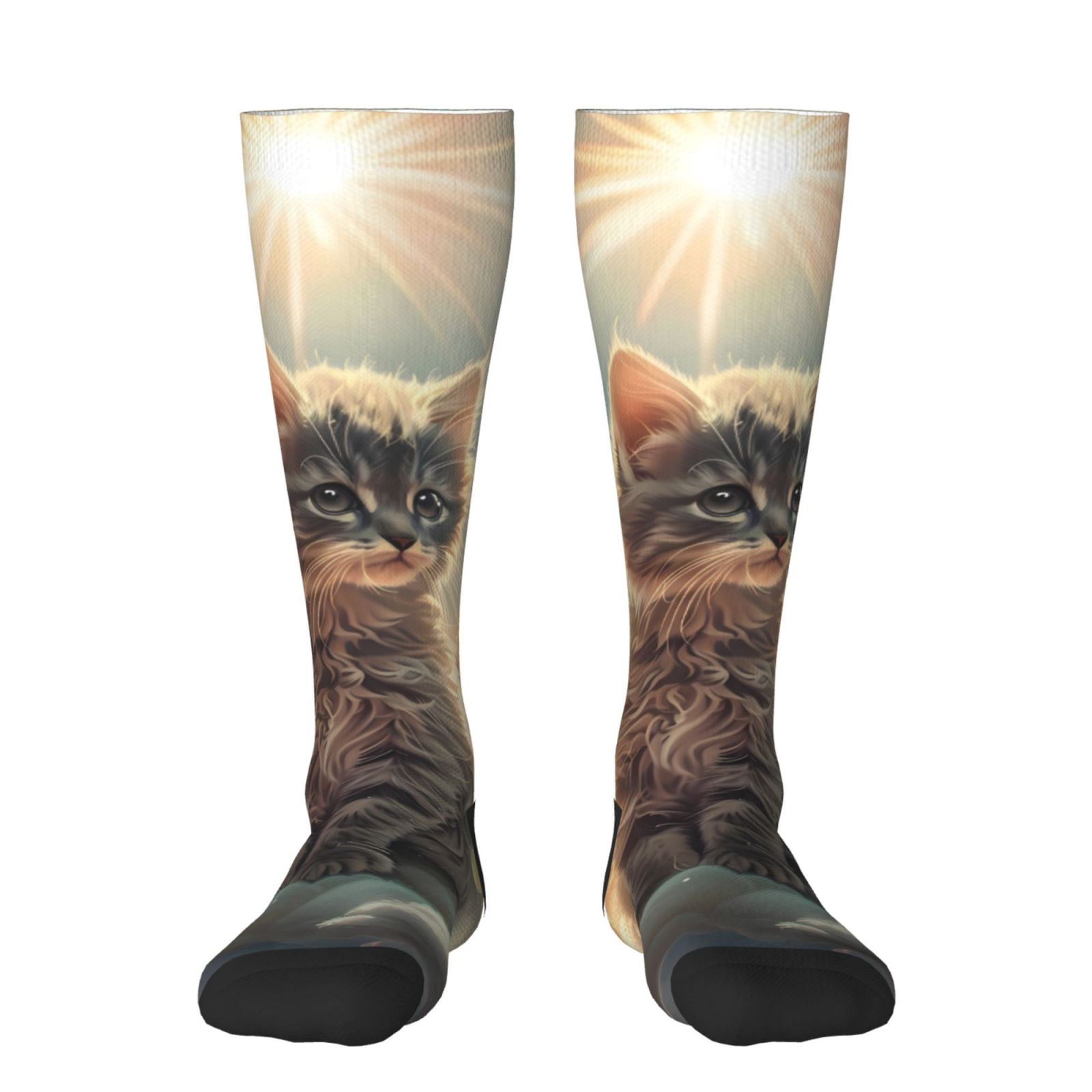 Naloa Sunshine Cloud Kitten Thigh High Socks Extra Long Stretchy Sock ...