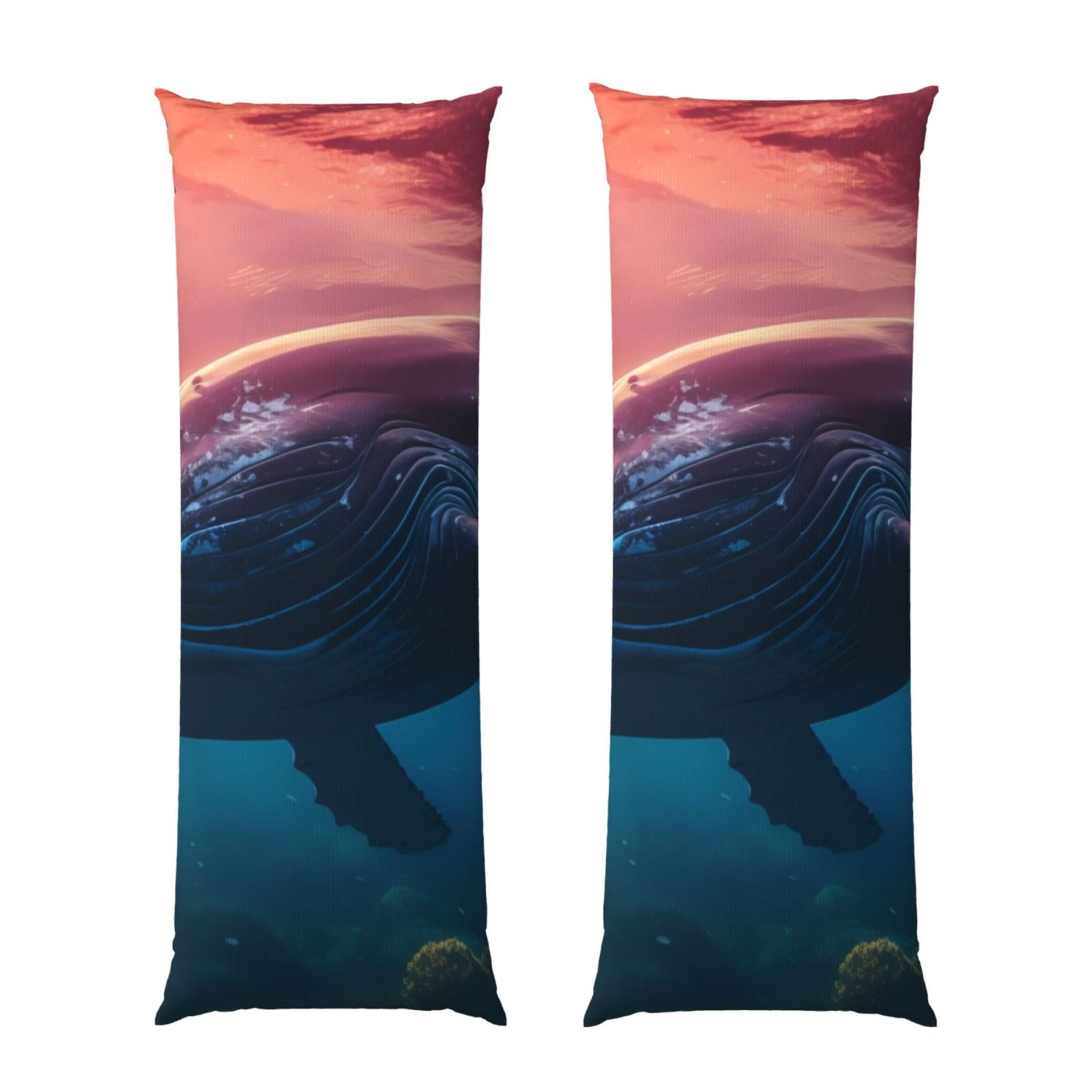 Naloa Sunshine Ocean Whale Super Soft 20x60 Body Pillow Case,Long Side ...