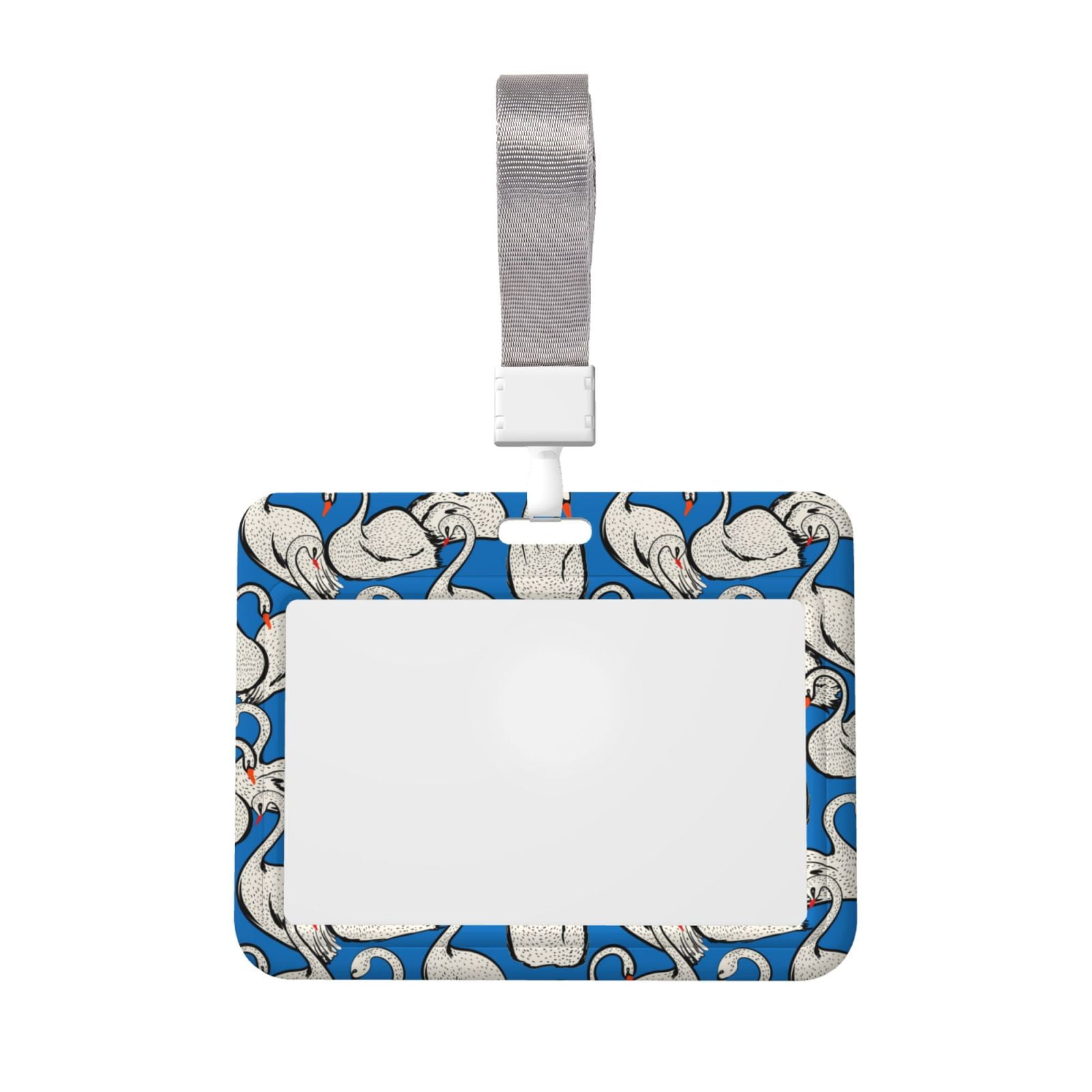 Naloa Swan Birds Card Badge Holder Work Badge Sleeve for Office, School ...