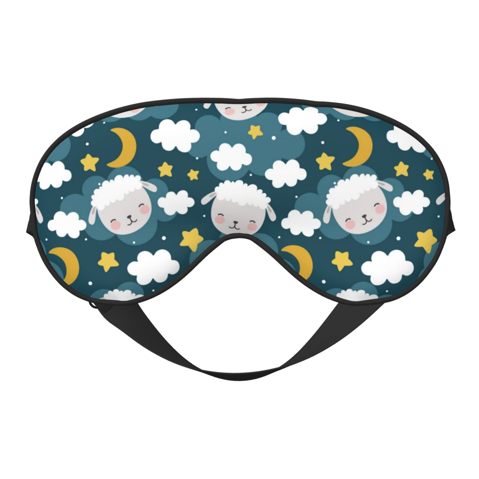 Naloa Sweet Dream Lamb Print Sleep Mask for Sleeper, Light Blocking ...