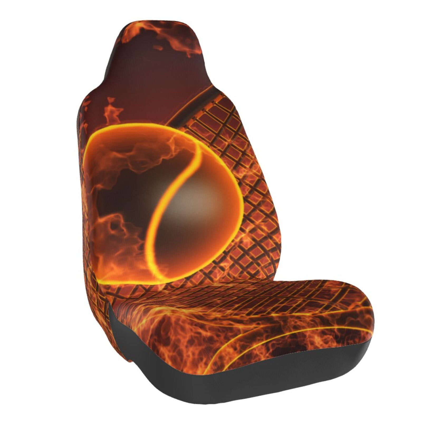 Naloa Tennis Racket In Fire Car Seat Covers Universal Front Seat Coves ...