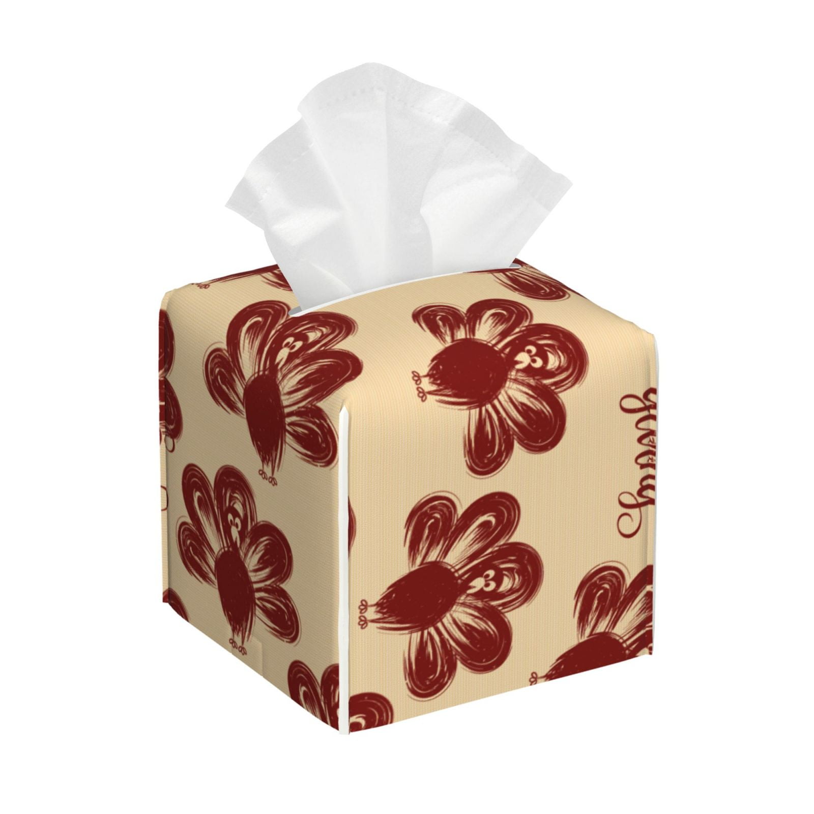 Naloa Thanksgiving Sketch Turkey Tissue Box Cover Leather Tissue Holder ...