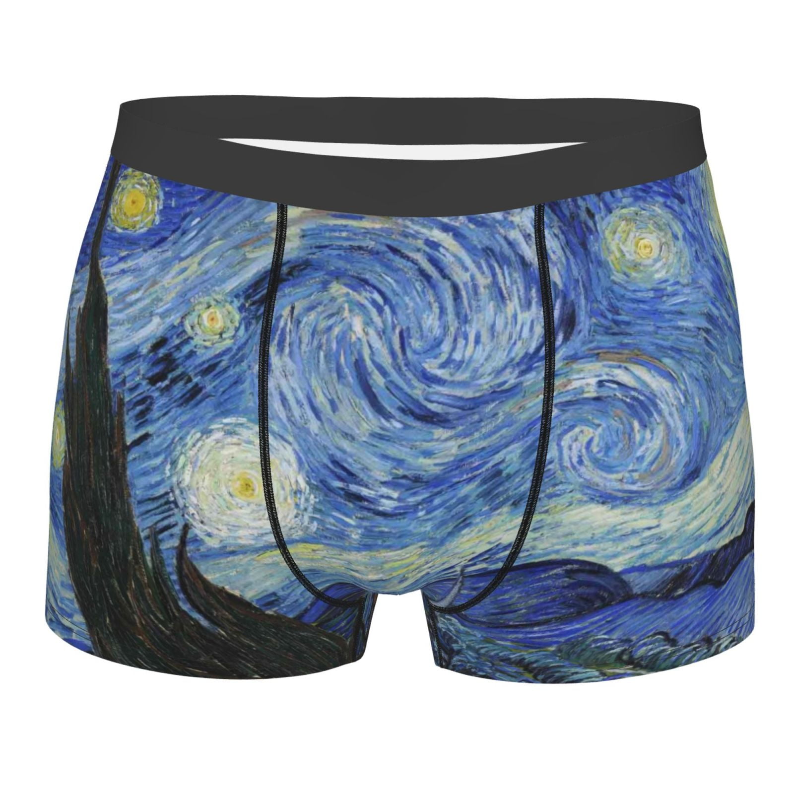 Naloa The Starry Night Print Mens Underwear - Boxers for Men, Classic ...