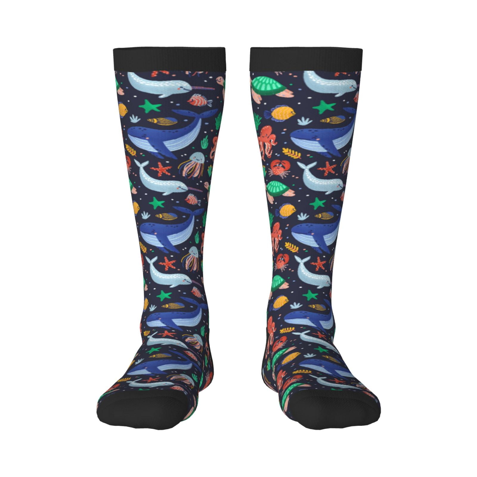 Naloa The Underwater World Thigh High Socks Extra Long Stretchy Sock ...